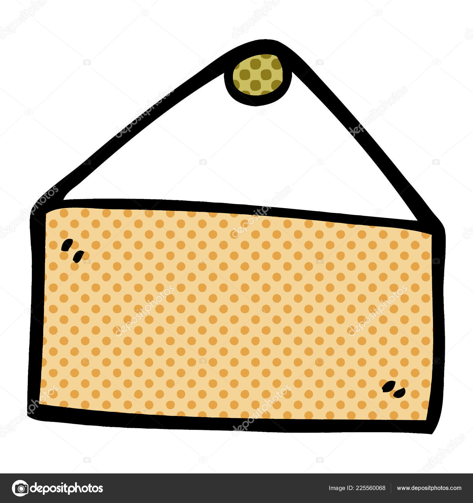 Cartoon Doodle Blank Hanging Sign Stock Vector by ©lineartestpilot ...