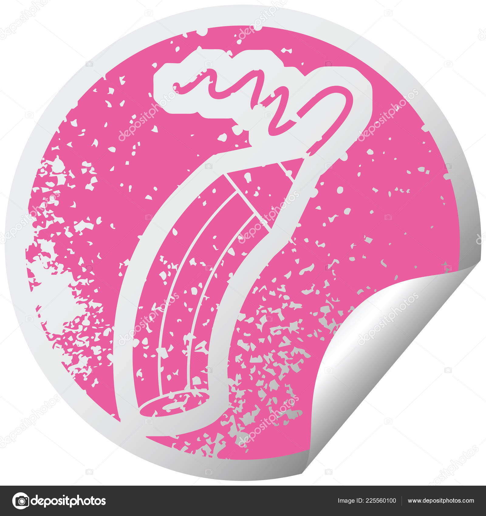 Distressed Sticker Icon Illustration Pencil Drawing Line Stock Vector ...