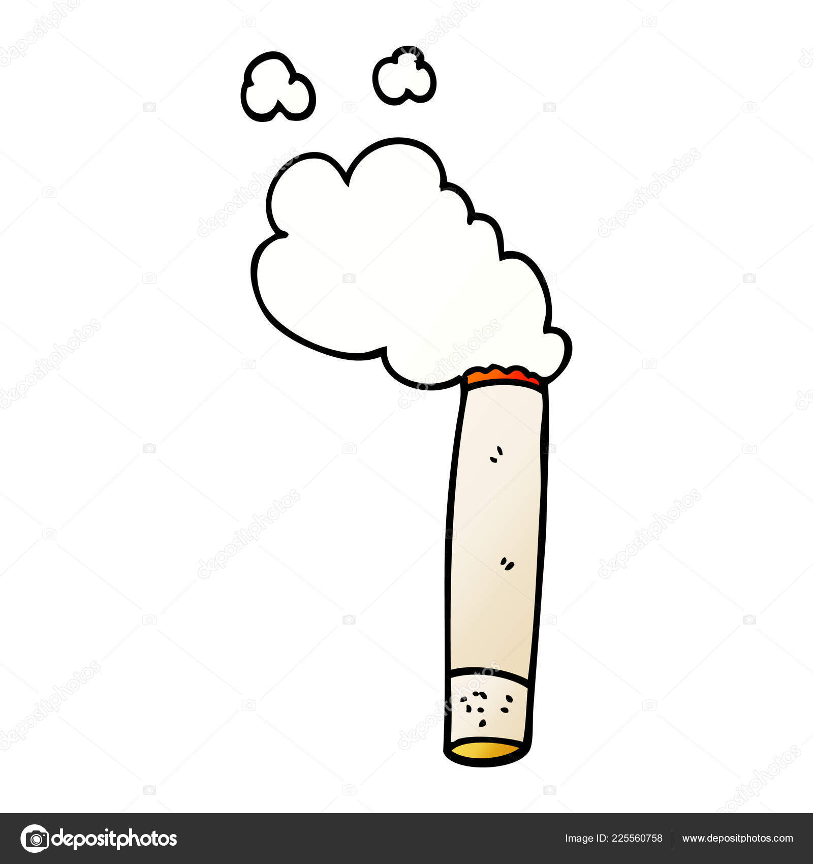 Rokok Corat Coret Kartun Ilustrasi Vektor Vektor Stok oleh ...