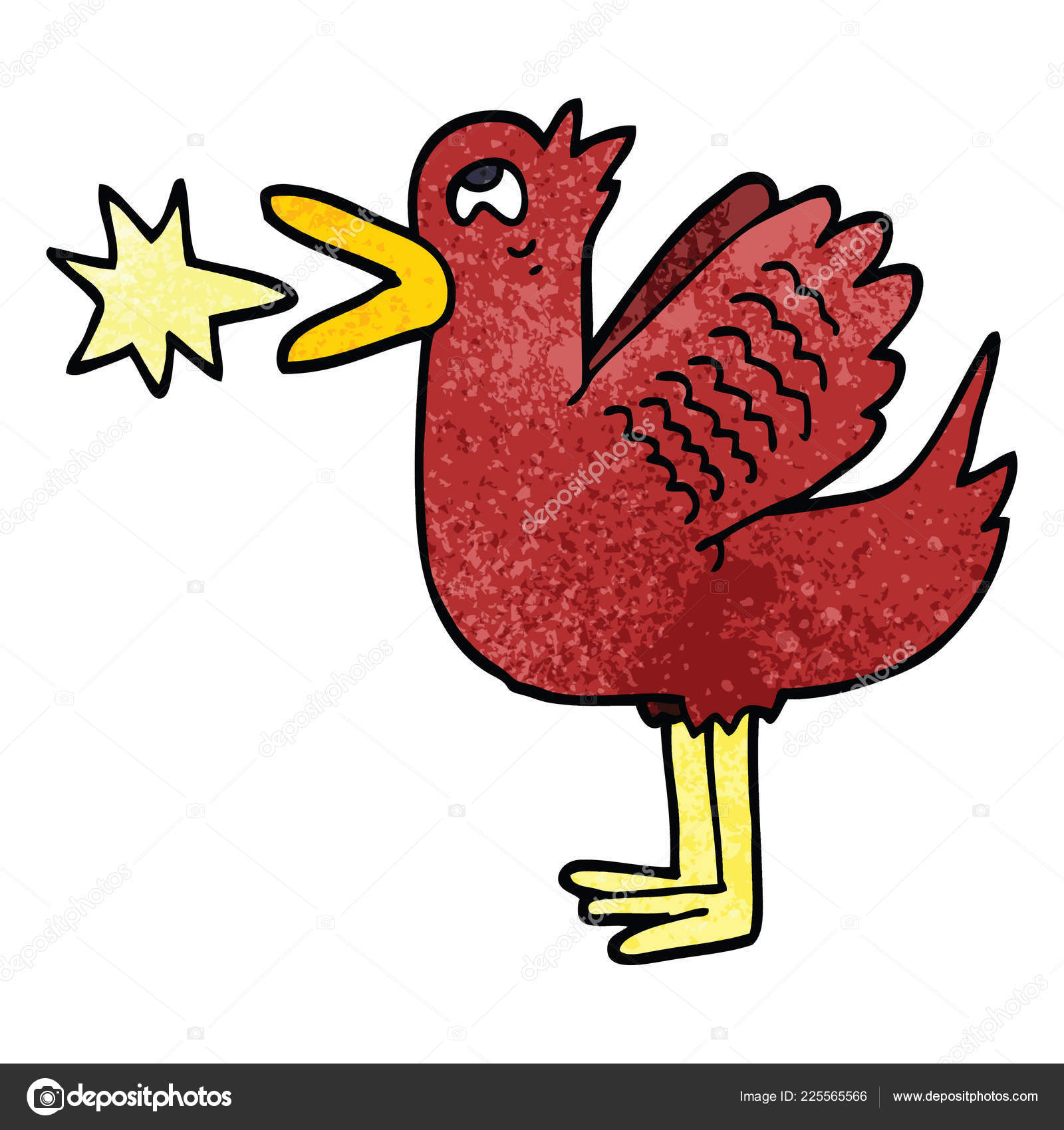 Cartoon Doodle Quacking Duck Stock Vector by ©lineartestpilot 225565566