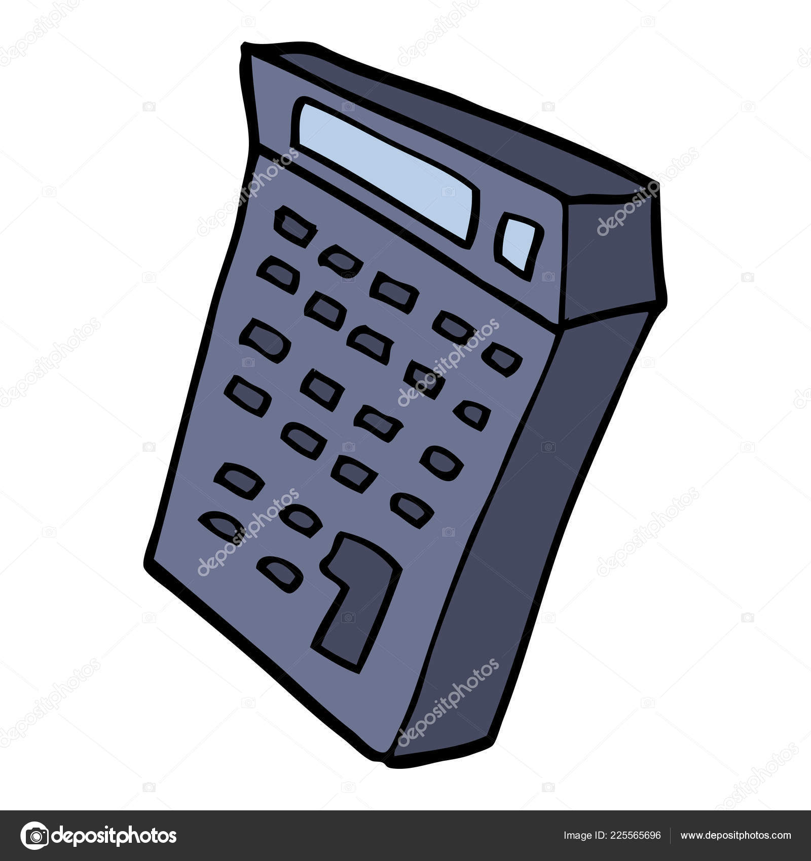 Hand Drawn Doodle Style Cartoon Calculator Stock Vector Image by ...