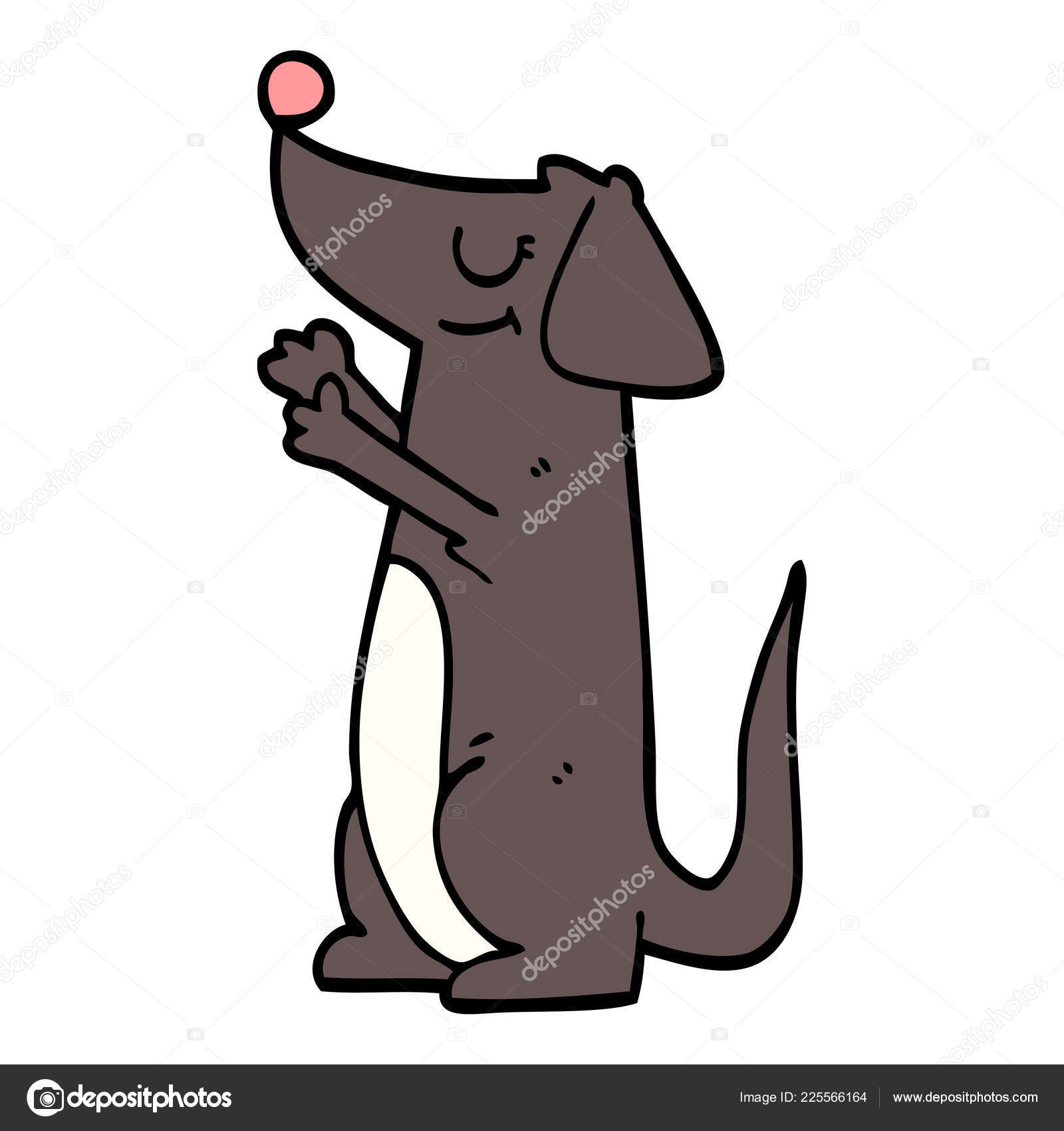 Cartoon Doodle Well Behaved Dog Stock Vector by ©lineartestpilot 225566164