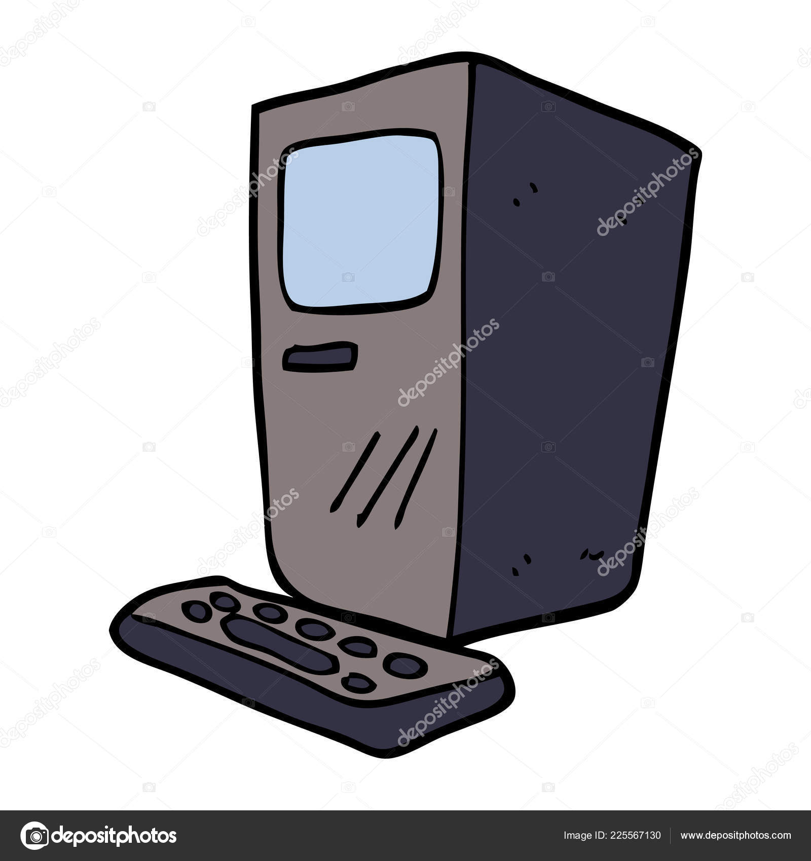 Cartoon Doodle Computer Keyboard Stock Vector by ©lineartestpilot 225567130