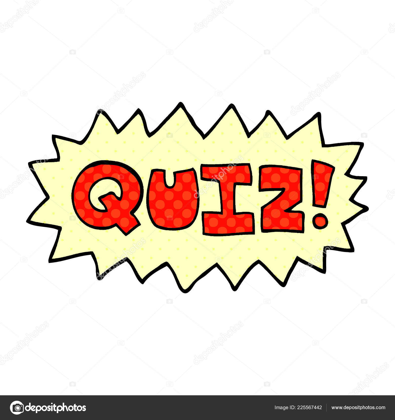 Cartoon Doodle Quiz Sign Stock Vector by ©lineartestpilot 225567442