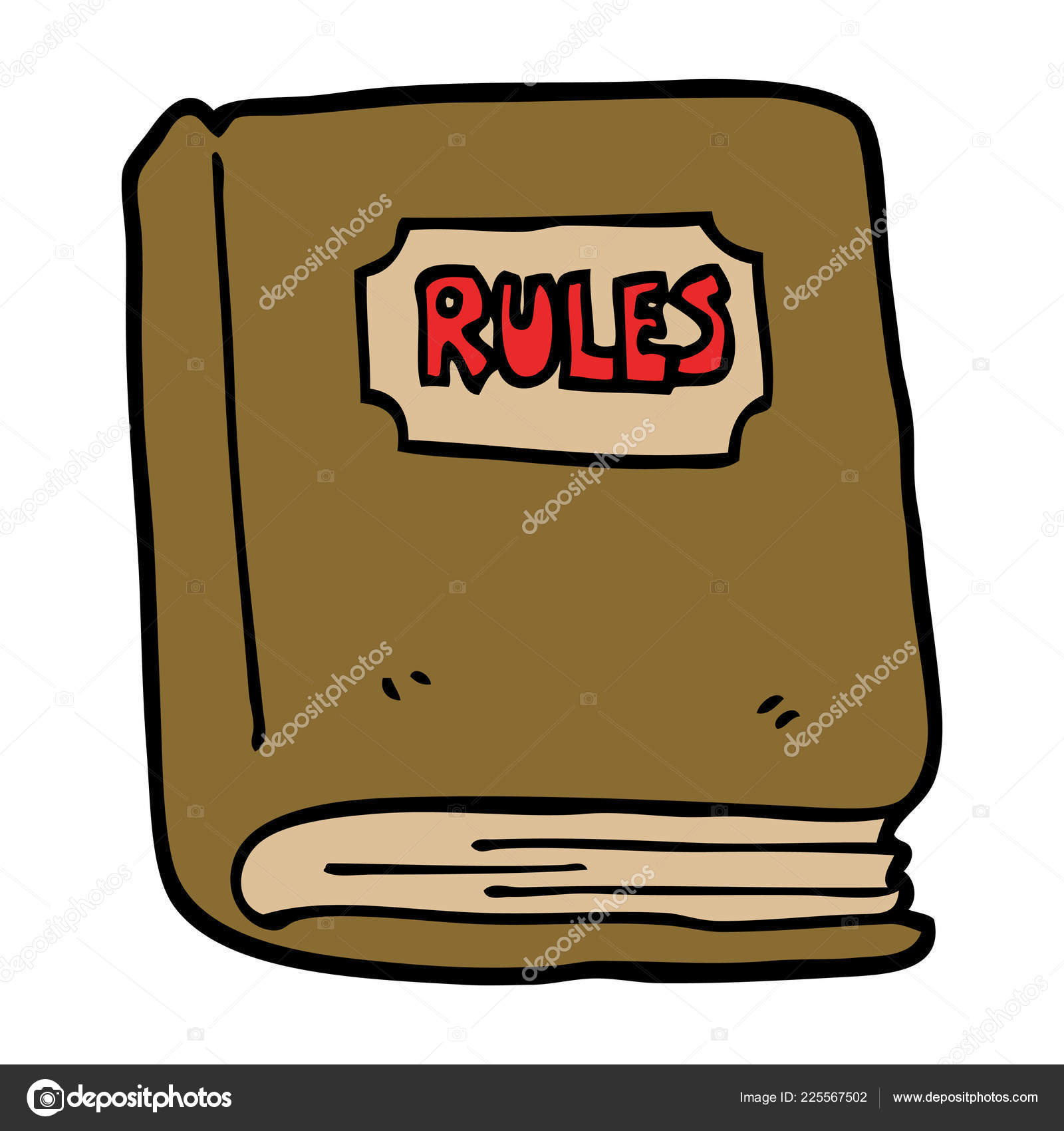 Cartoon Doodle Rule Book Stock Vector Image by ©lineartestpilot #225567502