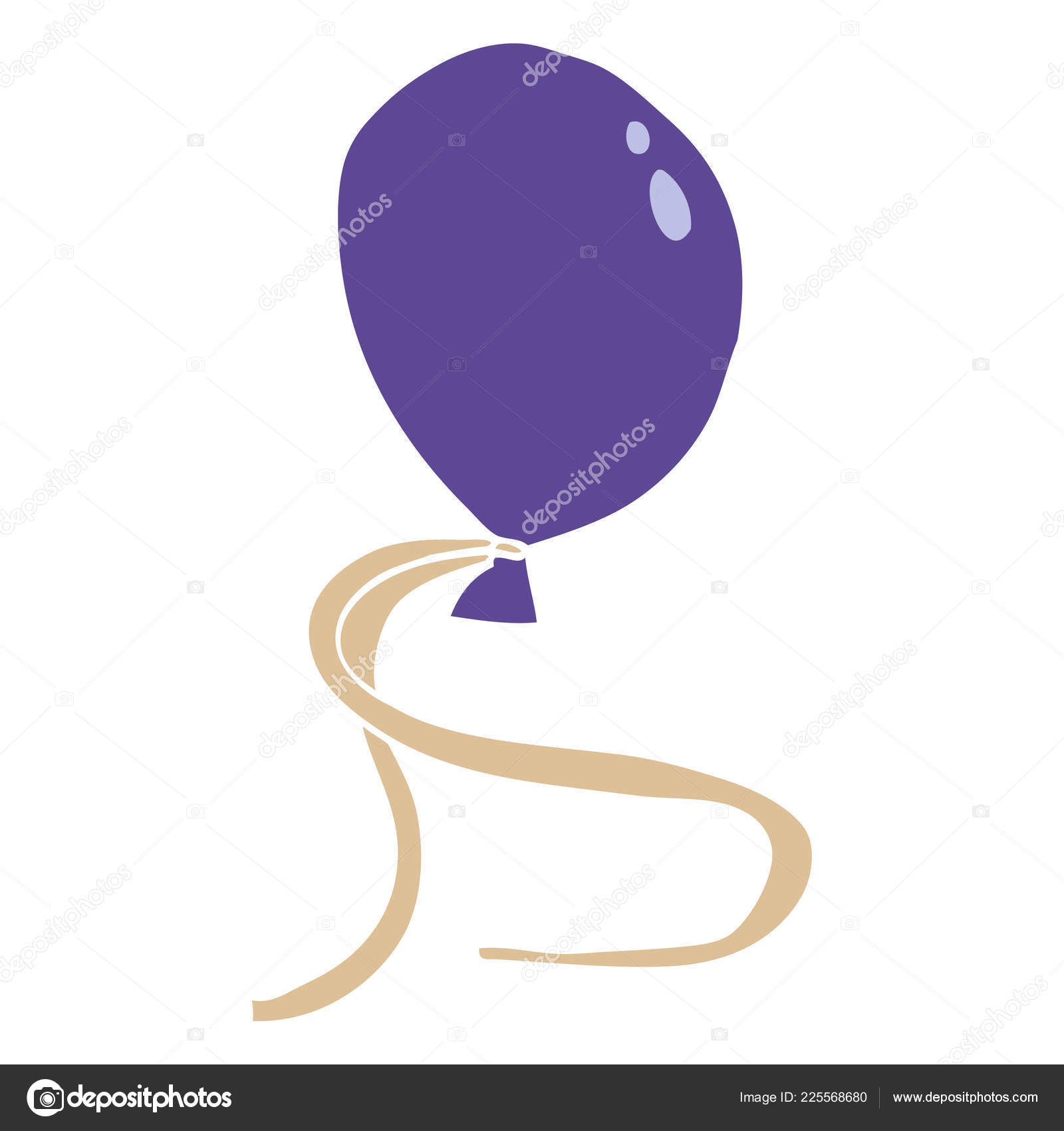 Cartoon Doodle Ballon String Stock Vector by ©lineartestpilot 225568680