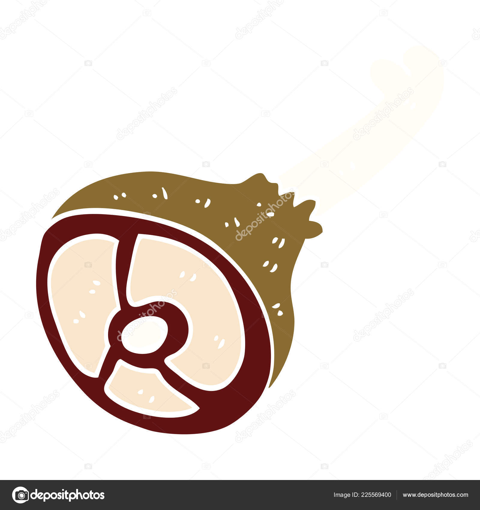 Cartoon Doodle Well Cooked Meat Stock Vector by ©lineartestpilot 225569400