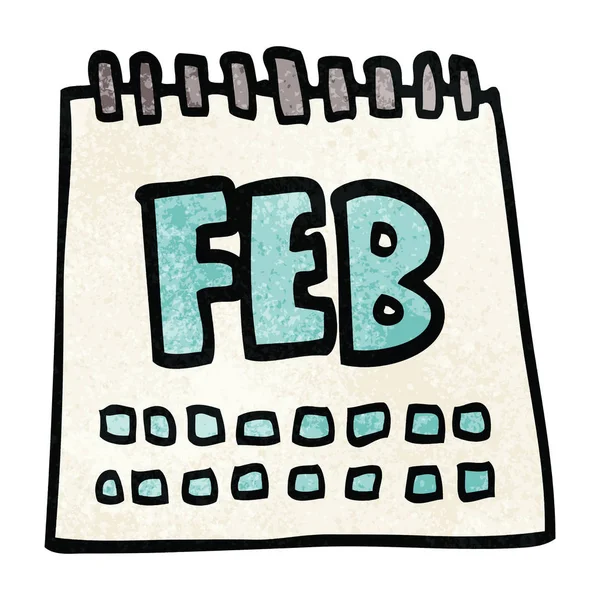 Cartoon Doodle Calendar Showing Month February Stock Vector by ...