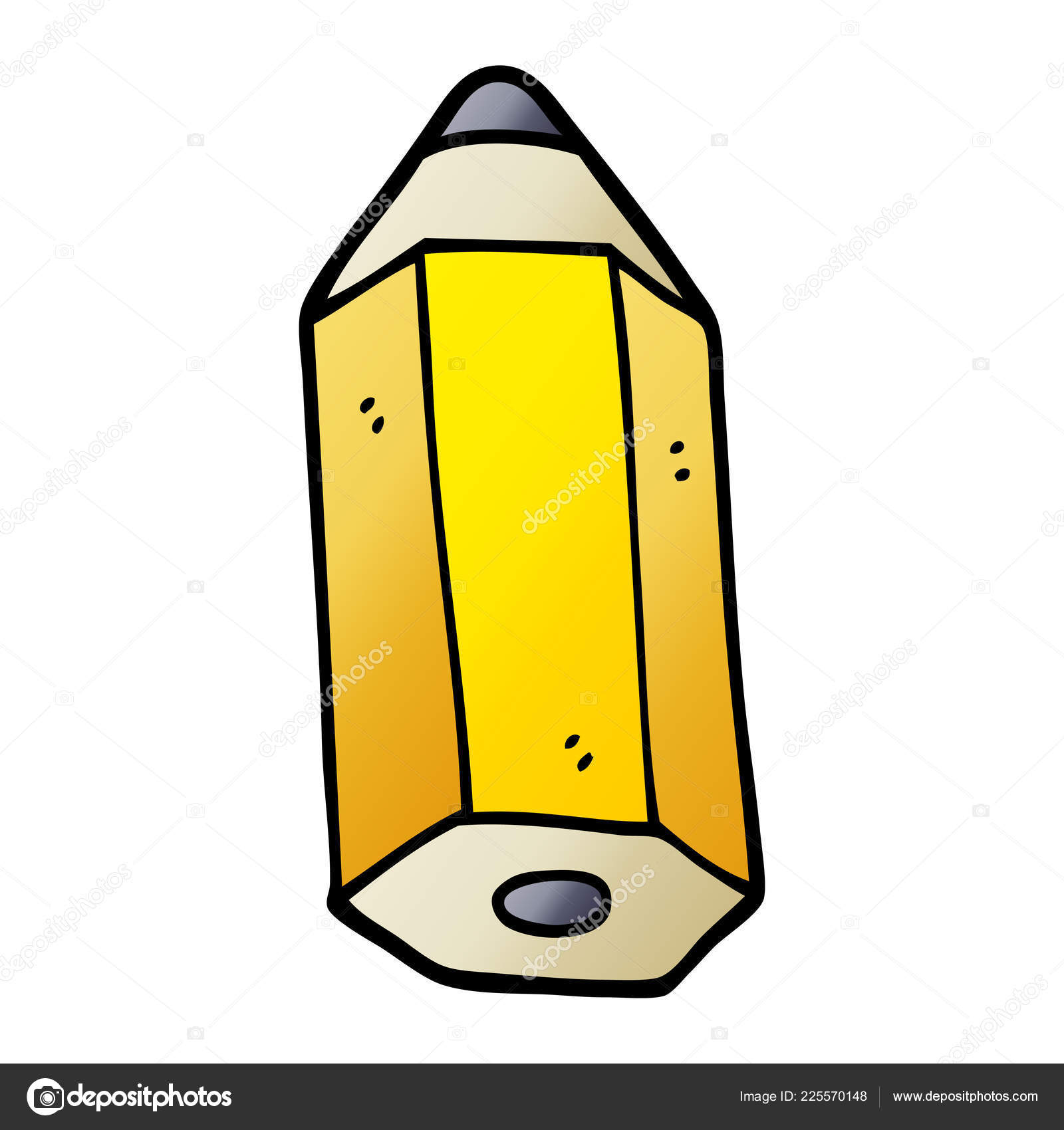 Vector Gradient Illustration Cartoon Pencil Stock Vector by ...