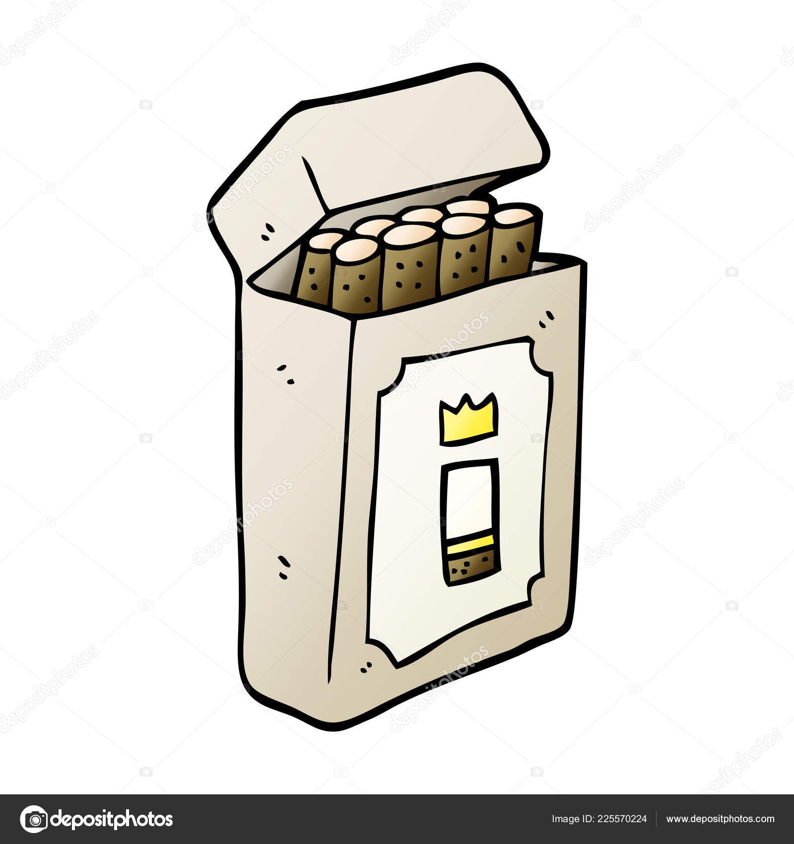 Cartoon Doodle Pack Cigarettes Stock Vector Image by ©lineartestpilot ...