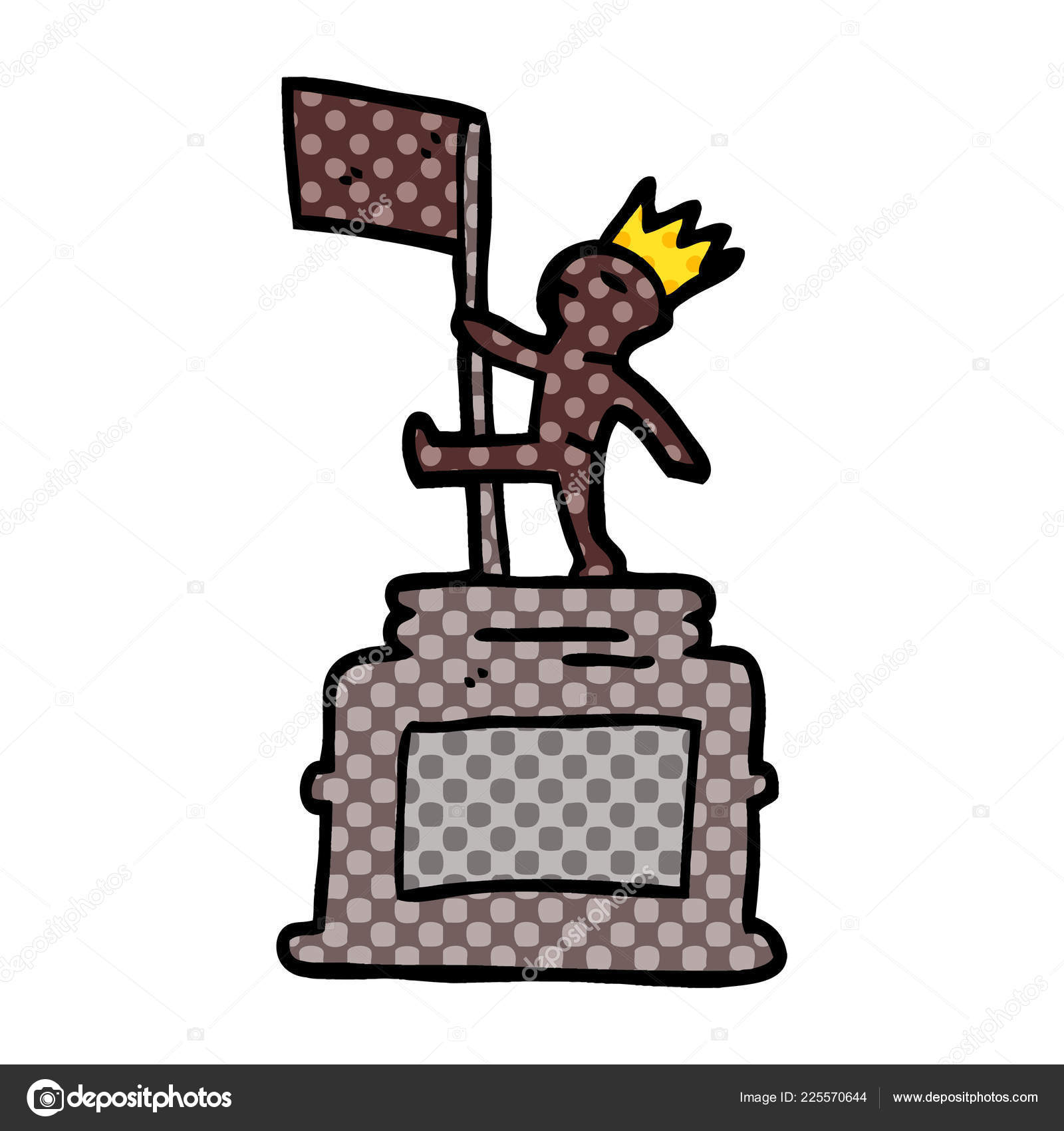Cartoon Doodle Monument Statue Stock Vector by ©lineartestpilot 225570644