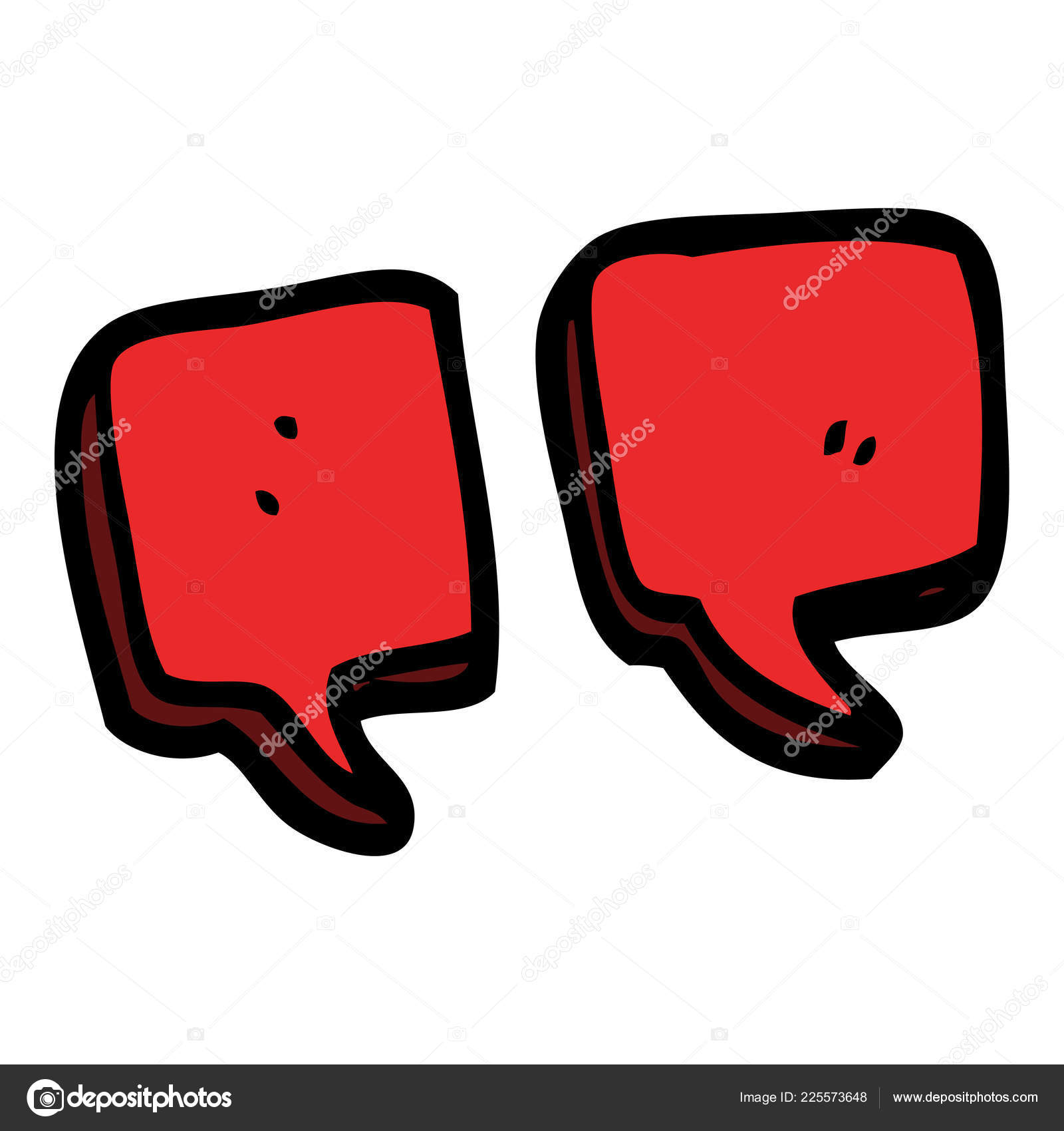 Aspas Doodle Dos Desenhos Animados Vetor de stock de ©lineartestpilot ...