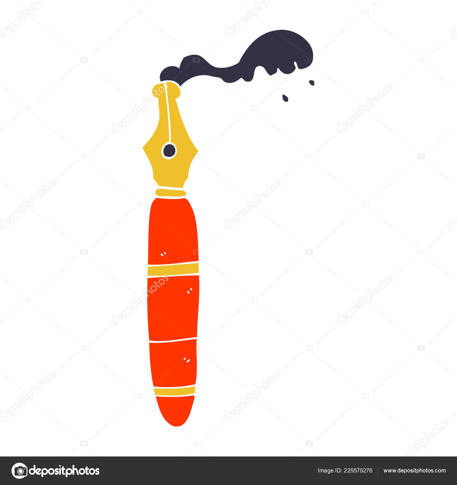 Dibujos Animados Doodle Pluma Vector Ilustración Vector de stock ...