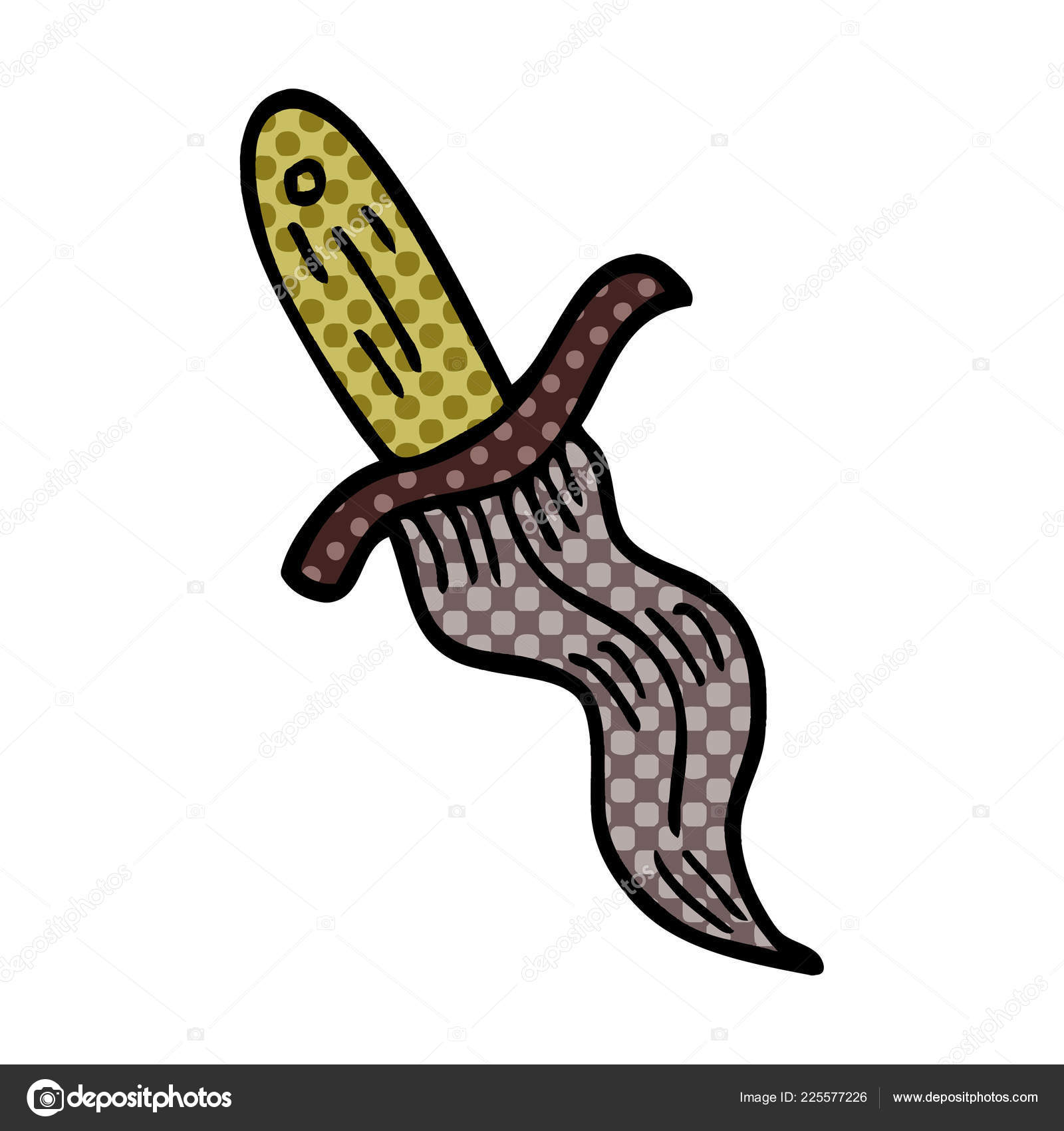 Cartoon Doodle Tattoo Dagger Symbol Stock Vector Image by ...