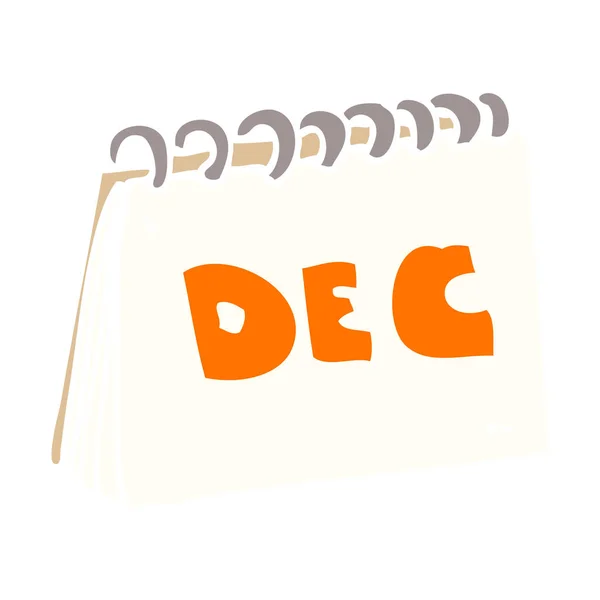 Cartoon Doodle Calendar Showing Month December Stock Vector by ...