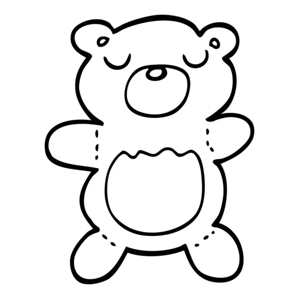 Teddy bear outline Vektor Stok, Ilustrasi Teddy bear outline Bebas ...