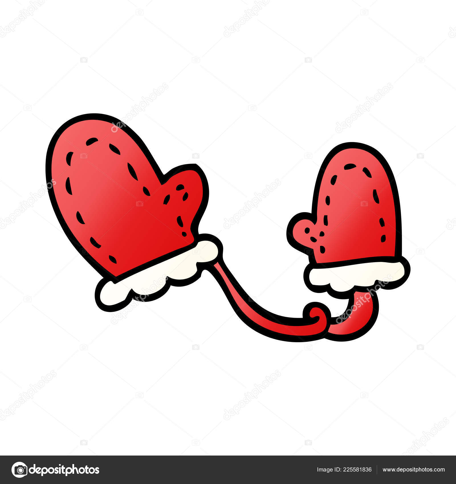Cartoon Doodle Mittens Vector Illustration Stock Vector by ...
