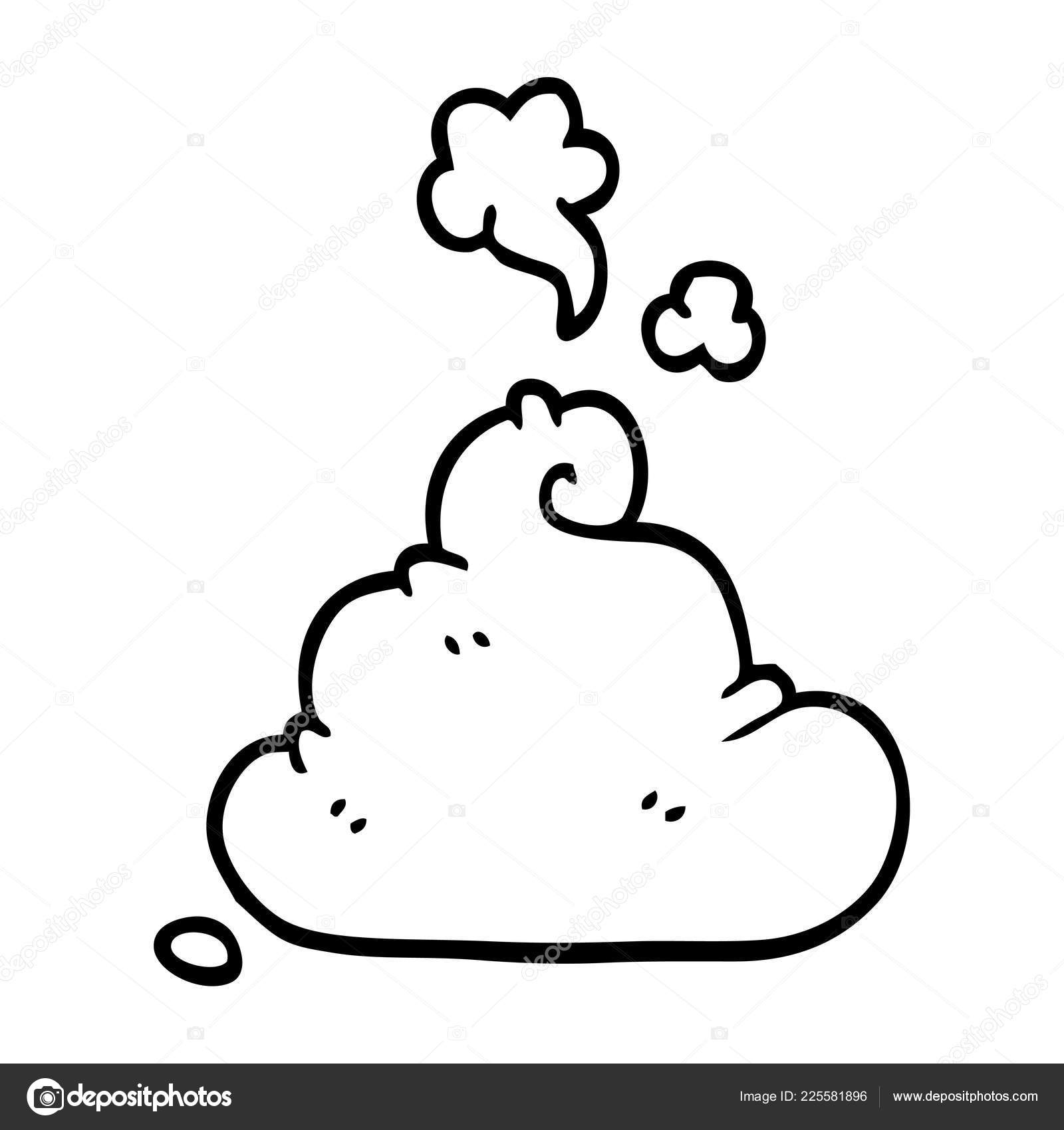 Line Drawing Cartoon Poop Stock Vector by ©lineartestpilot 225581896
