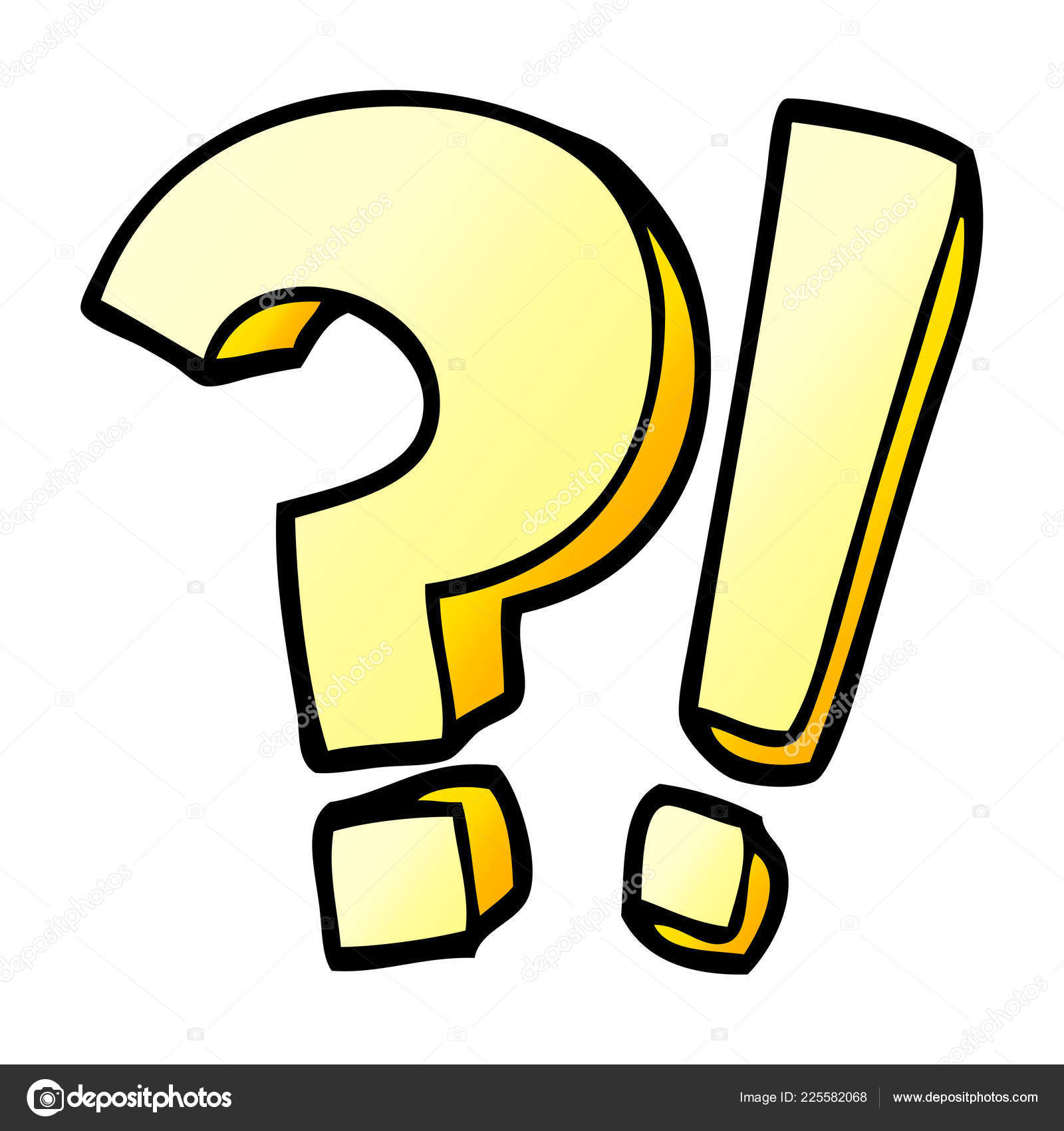 물음표와 느낌표 스톡 벡터 - ©lineartestpilot 225582068