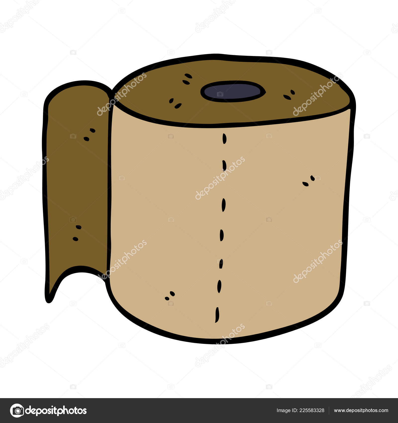 Cartoon Doodle Toilet Roll Stock Vector by ©lineartestpilot 225583328
