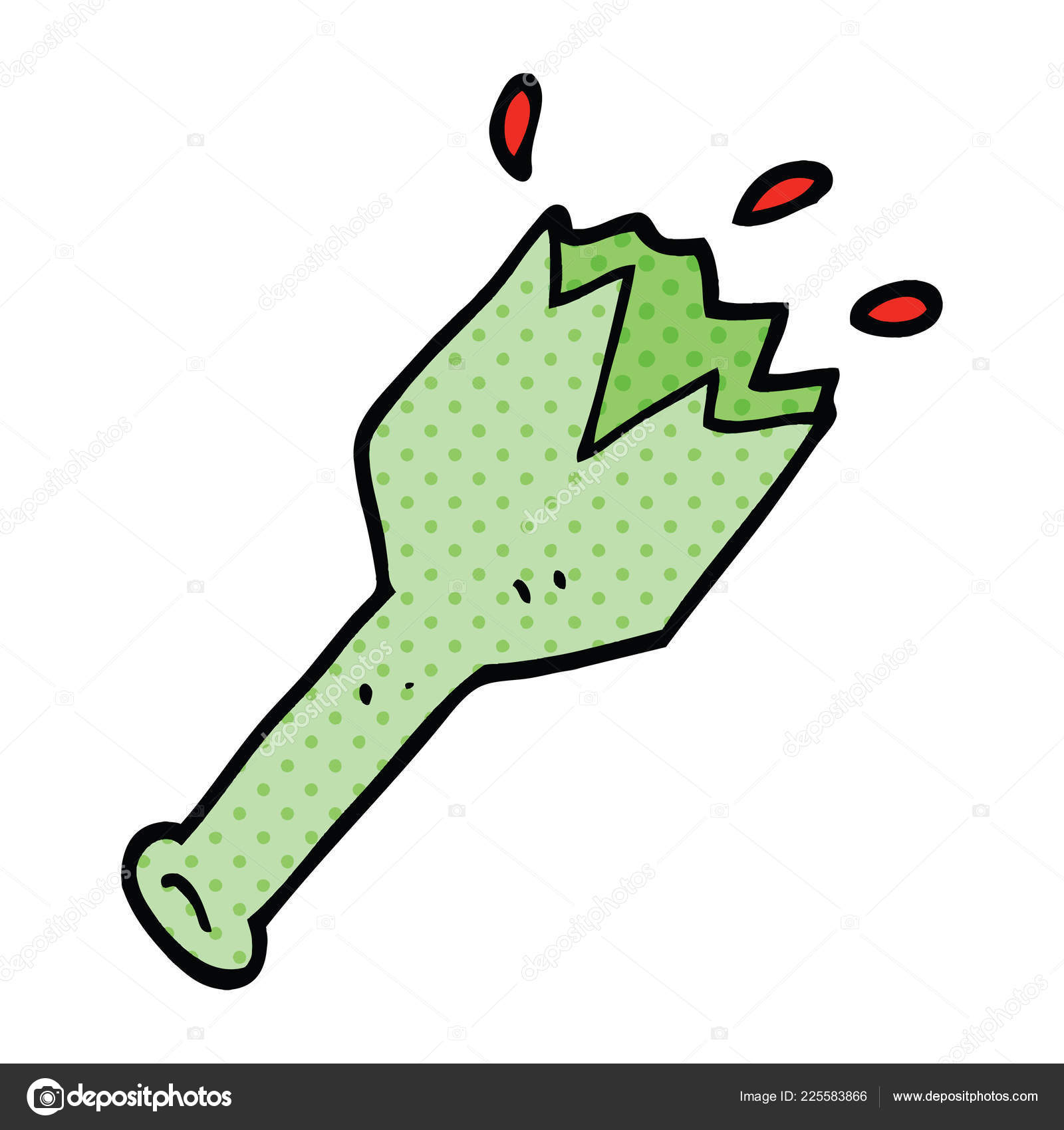 Comic Book Style Cartoon Smashed Glass Bottle Stock Vector Image by ...