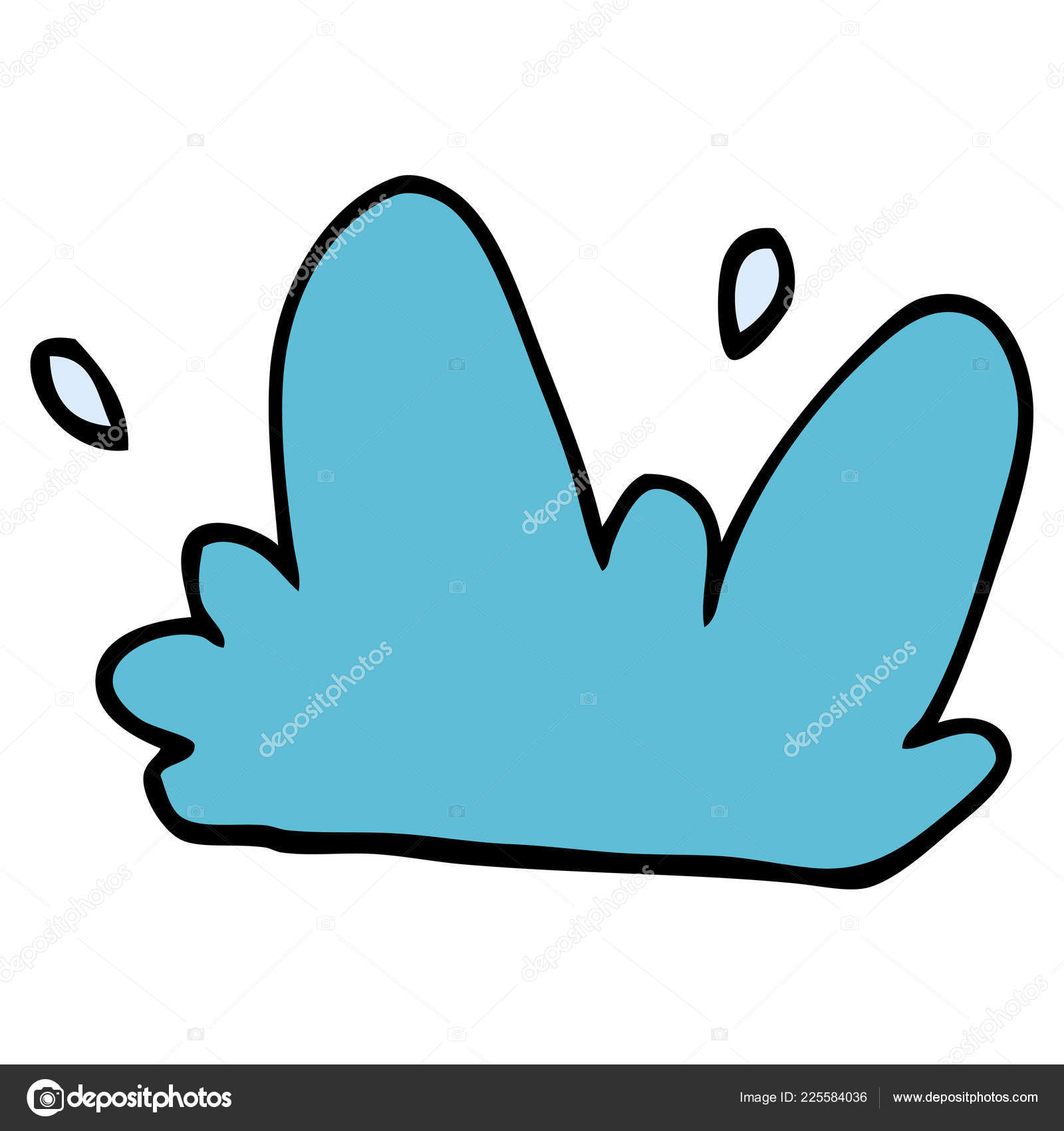 Cartoon Doodle Water Splash Stock Vector by ©lineartestpilot 225584036
