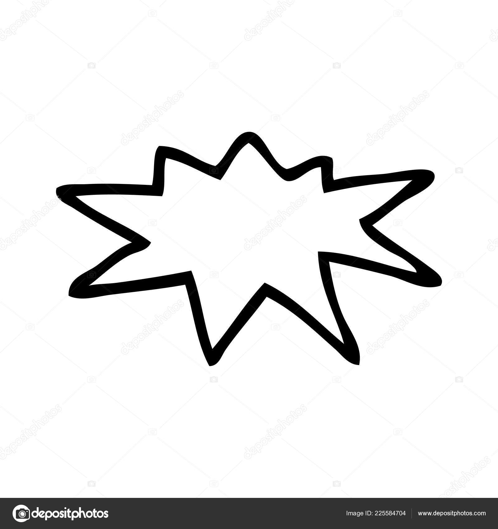 Line Drawing Cartoon Explosion Symbol Stock Vector by ©lineartestpilot ...