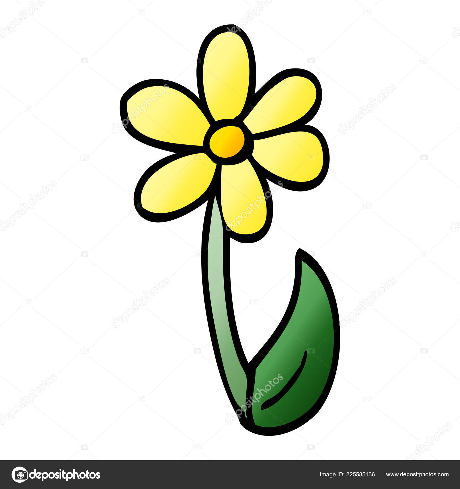 Cartoon Doodle Spring Flower Stock Vector by ©lineartestpilot 225585136