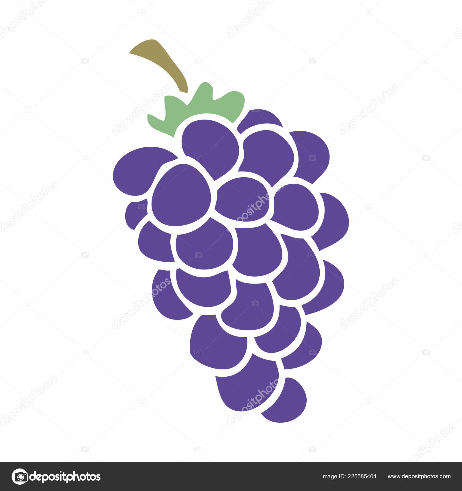 Cartoon Doodle Bunch Grapes Stock Vector Image by ©lineartestpilot ...