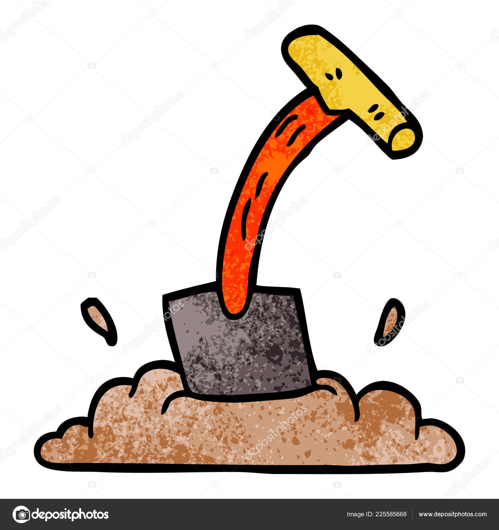 Cartoon Doodle Spade Vector Illustration Stock Vector by ...