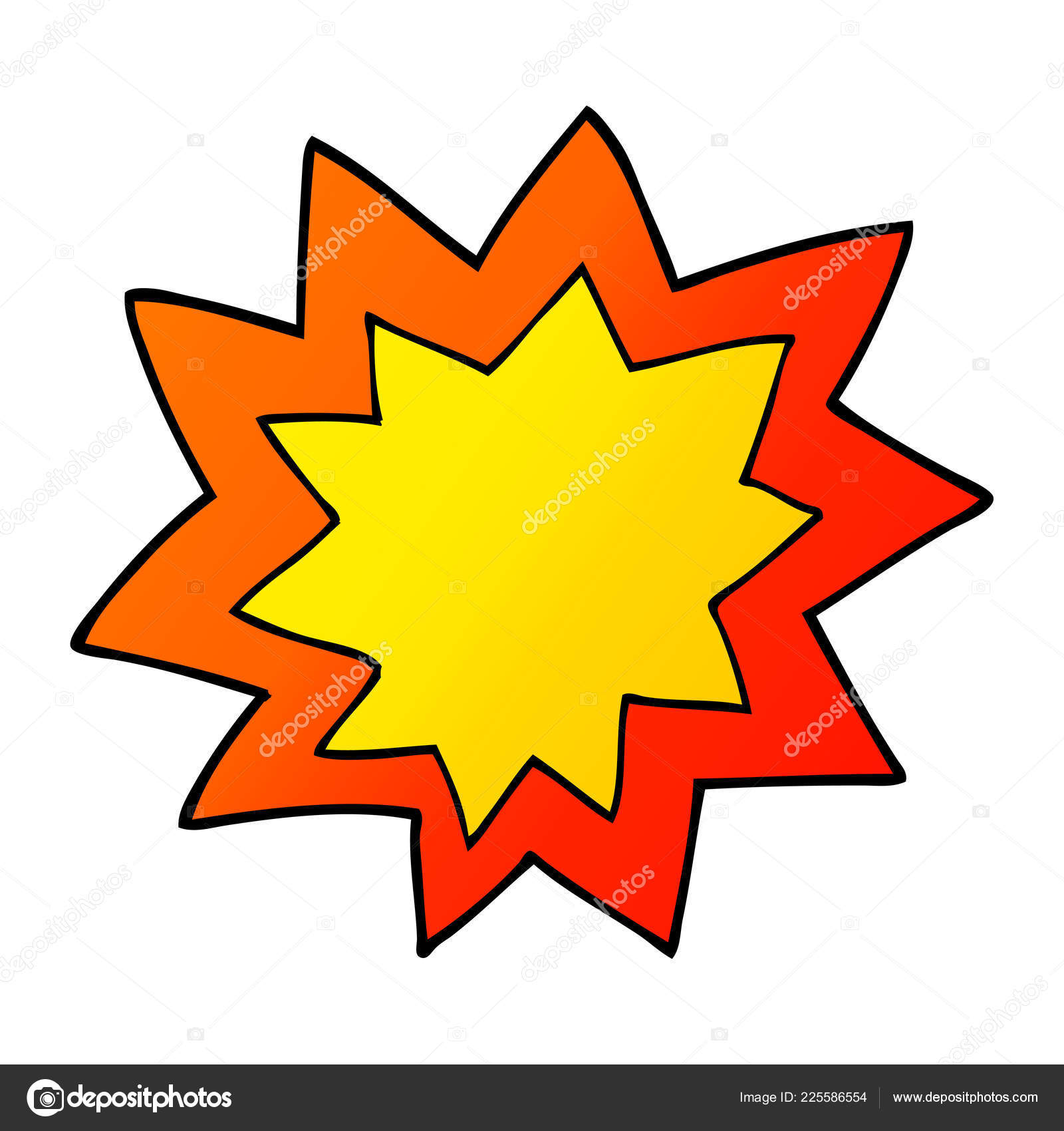 Cartoon Doodle Fire Explosion Stock Vector by ©lineartestpilot 225586554