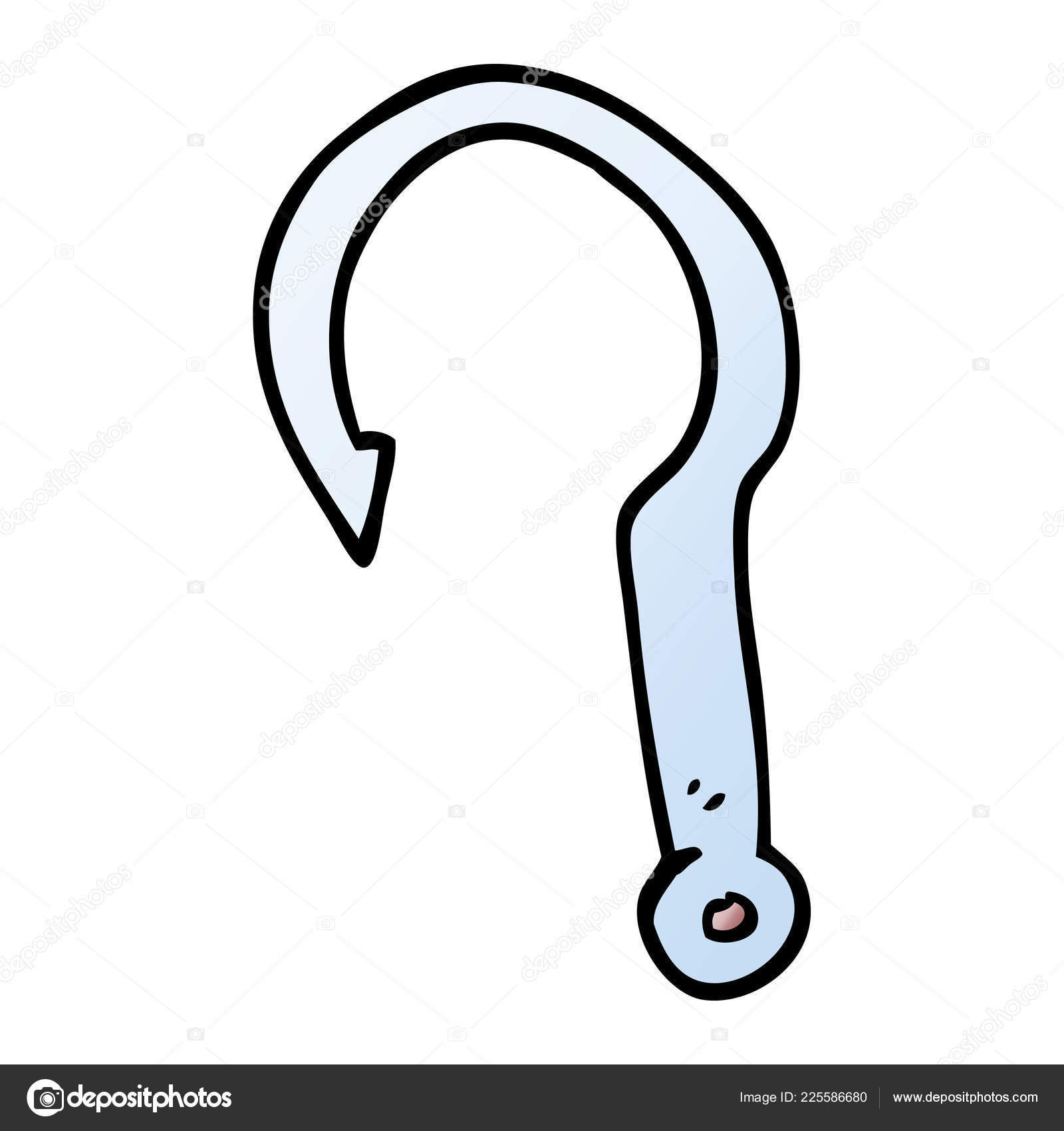 Cartoon Doodle Fish Hook Stock Vector by ©lineartestpilot 225586680