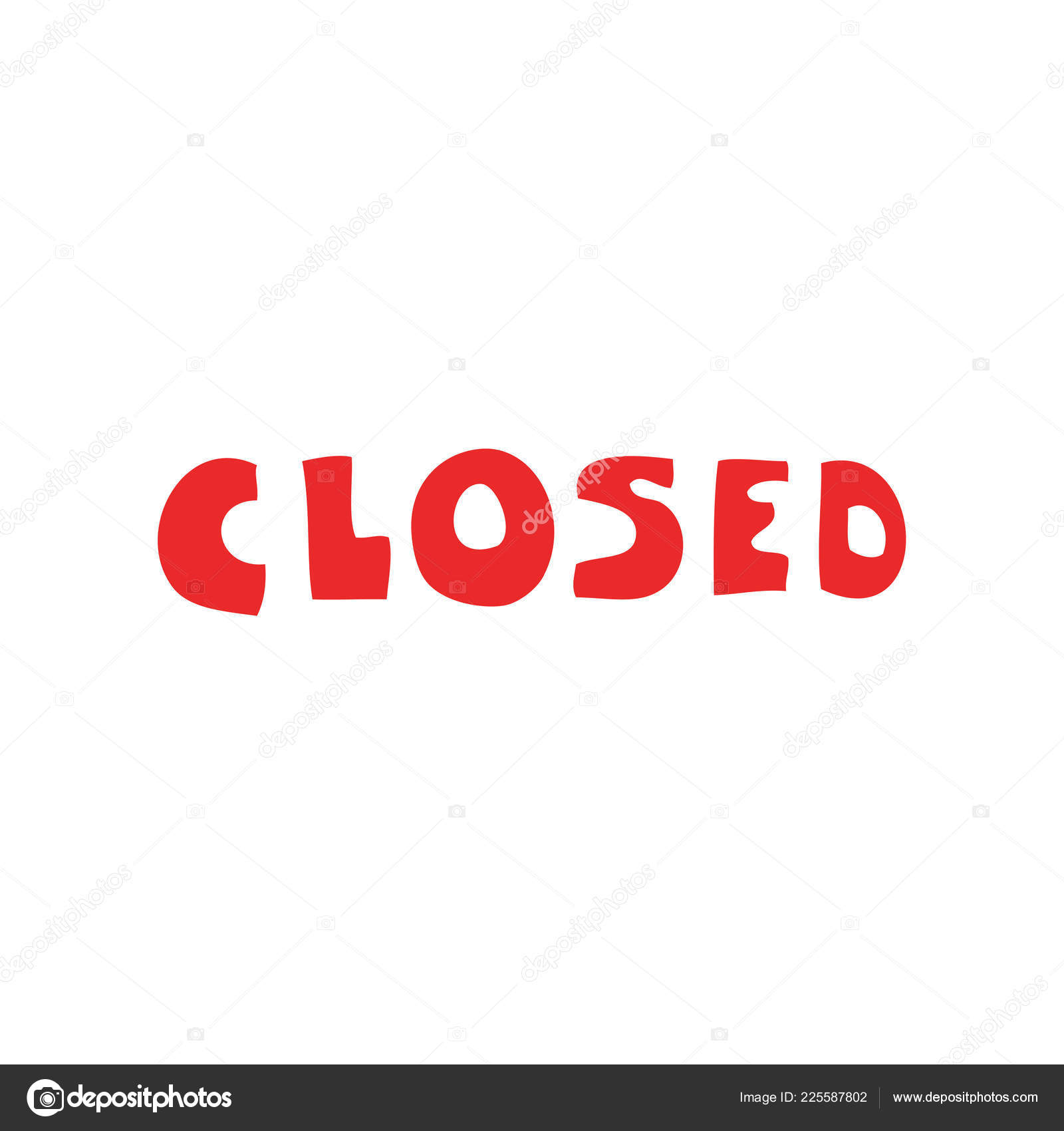 Cartoon Doodle Closed Sign Stock Vector by ©lineartestpilot 225587802