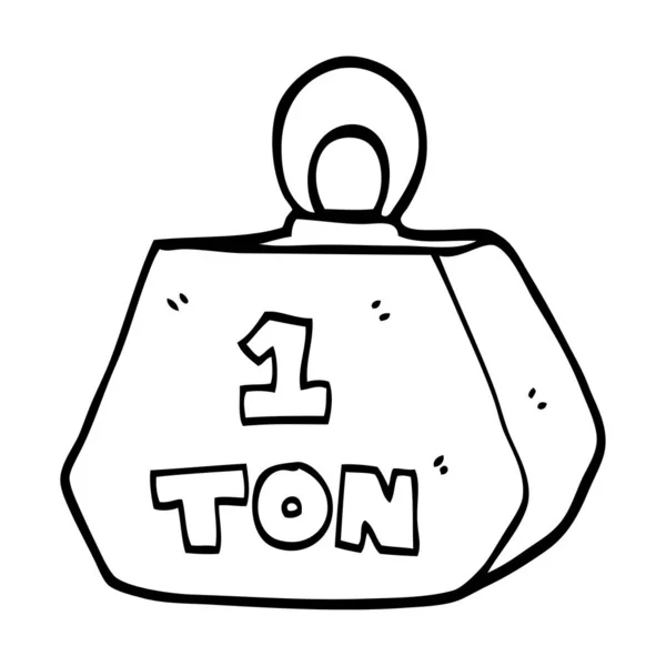 1 ton weight cartoon Stock Vector by ©lineartestpilot 20007433