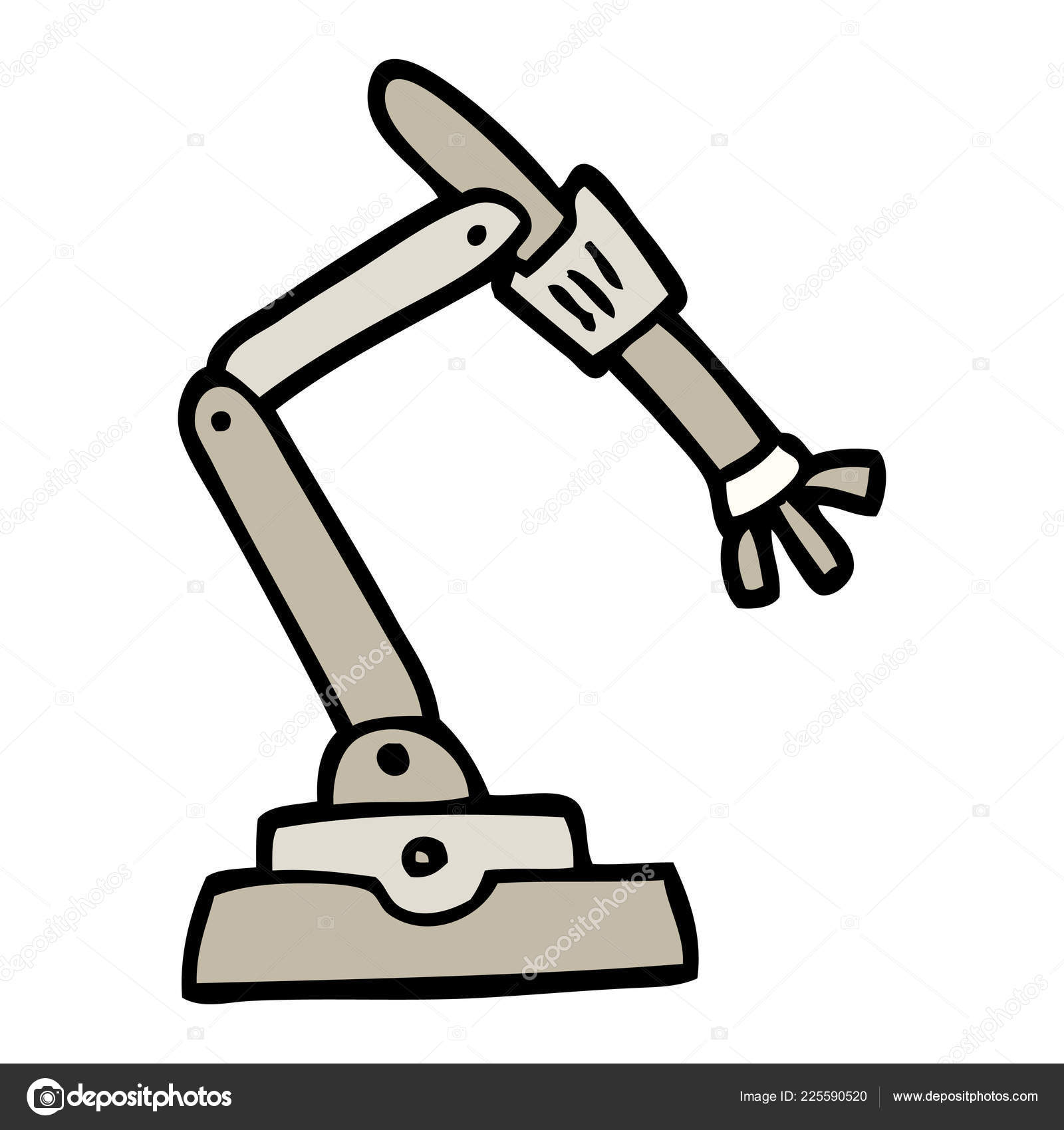 Hand Drawn Doodle Style Cartoon Robot Hand Stock Vector Image by ...