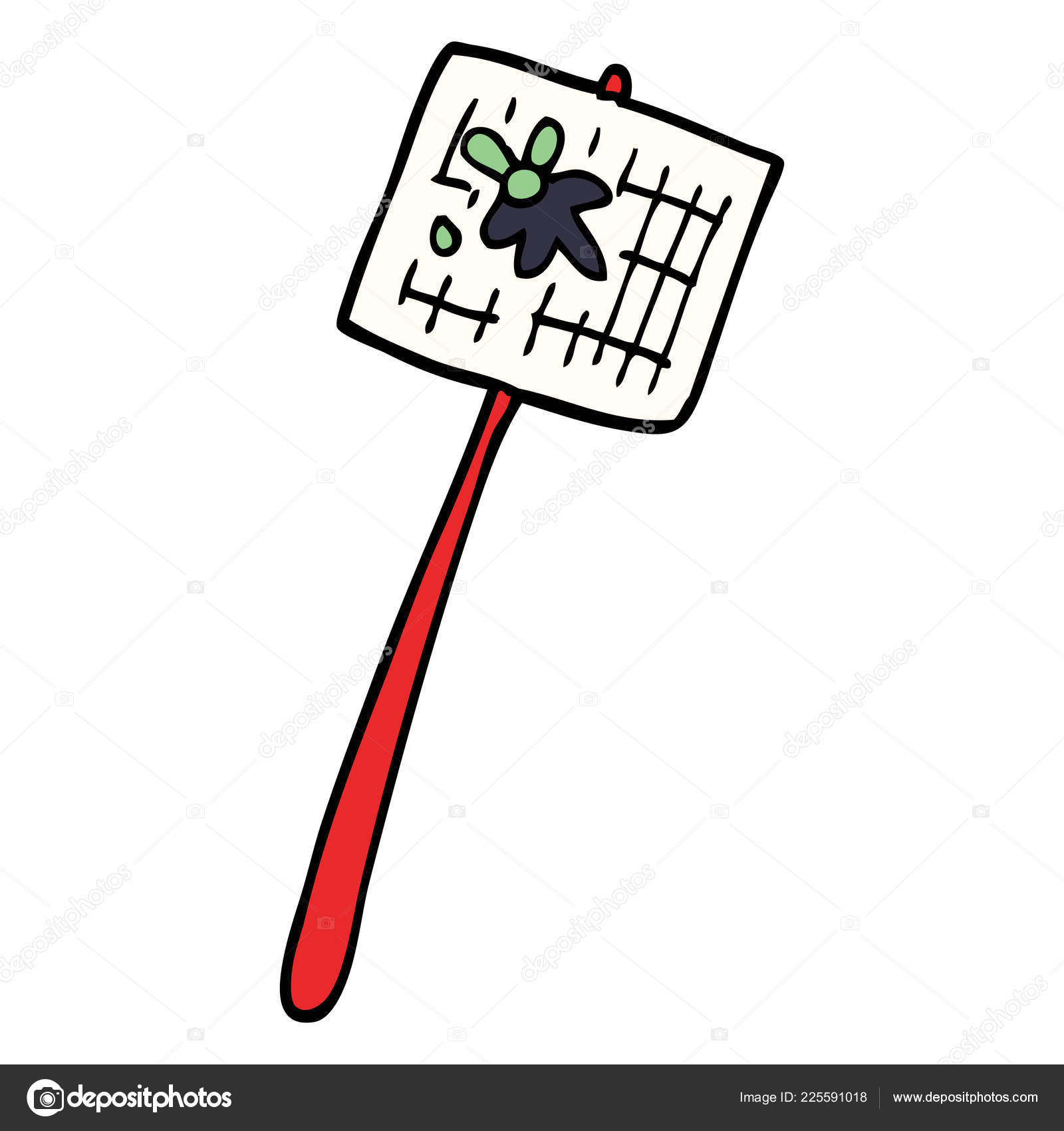 Cartoon Doodle Fly Swatted Stock Vector by ©lineartestpilot 225591018