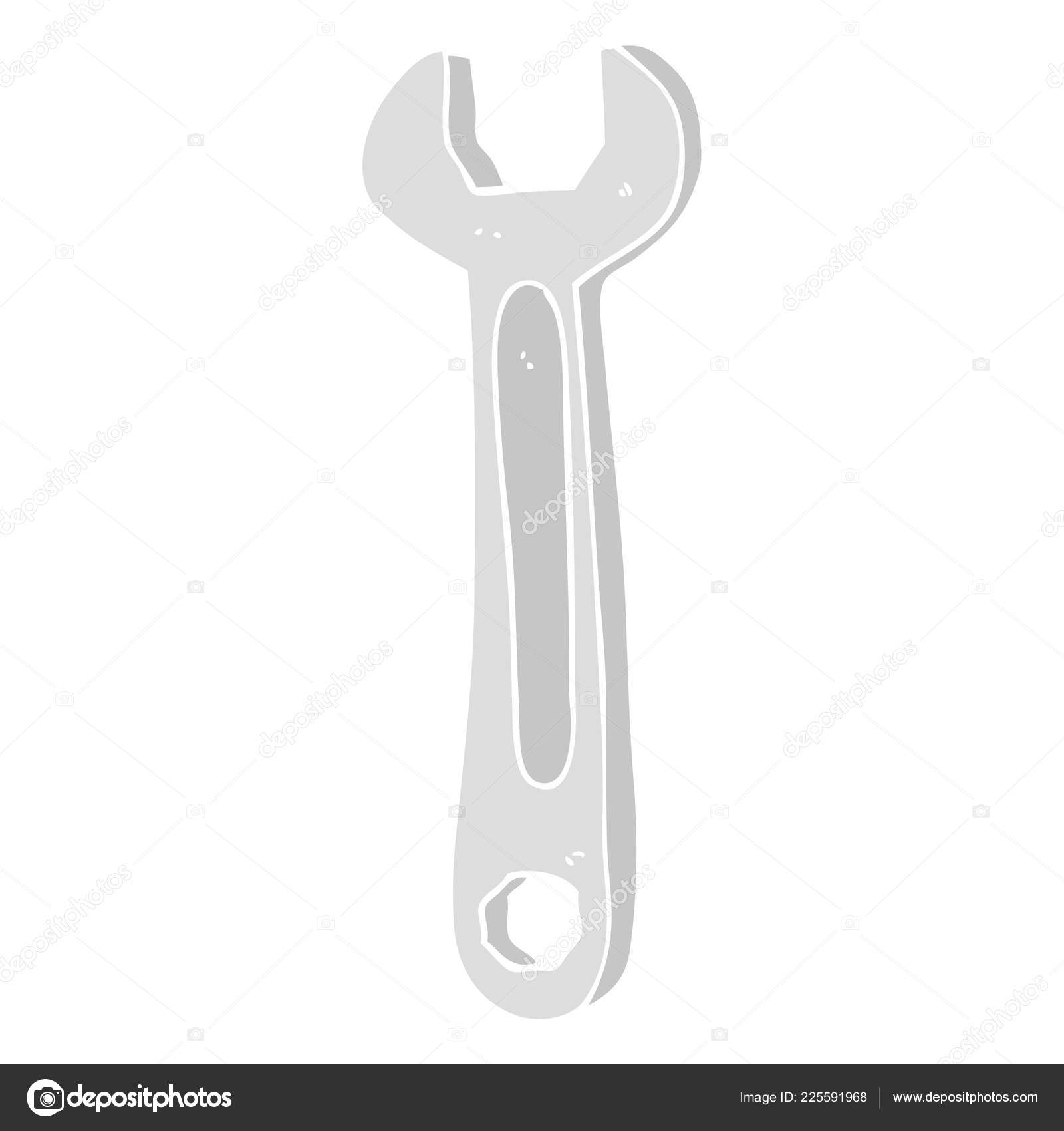 Flat Color Illustration Spanner Stock Vector by ©lineartestpilot 225591968