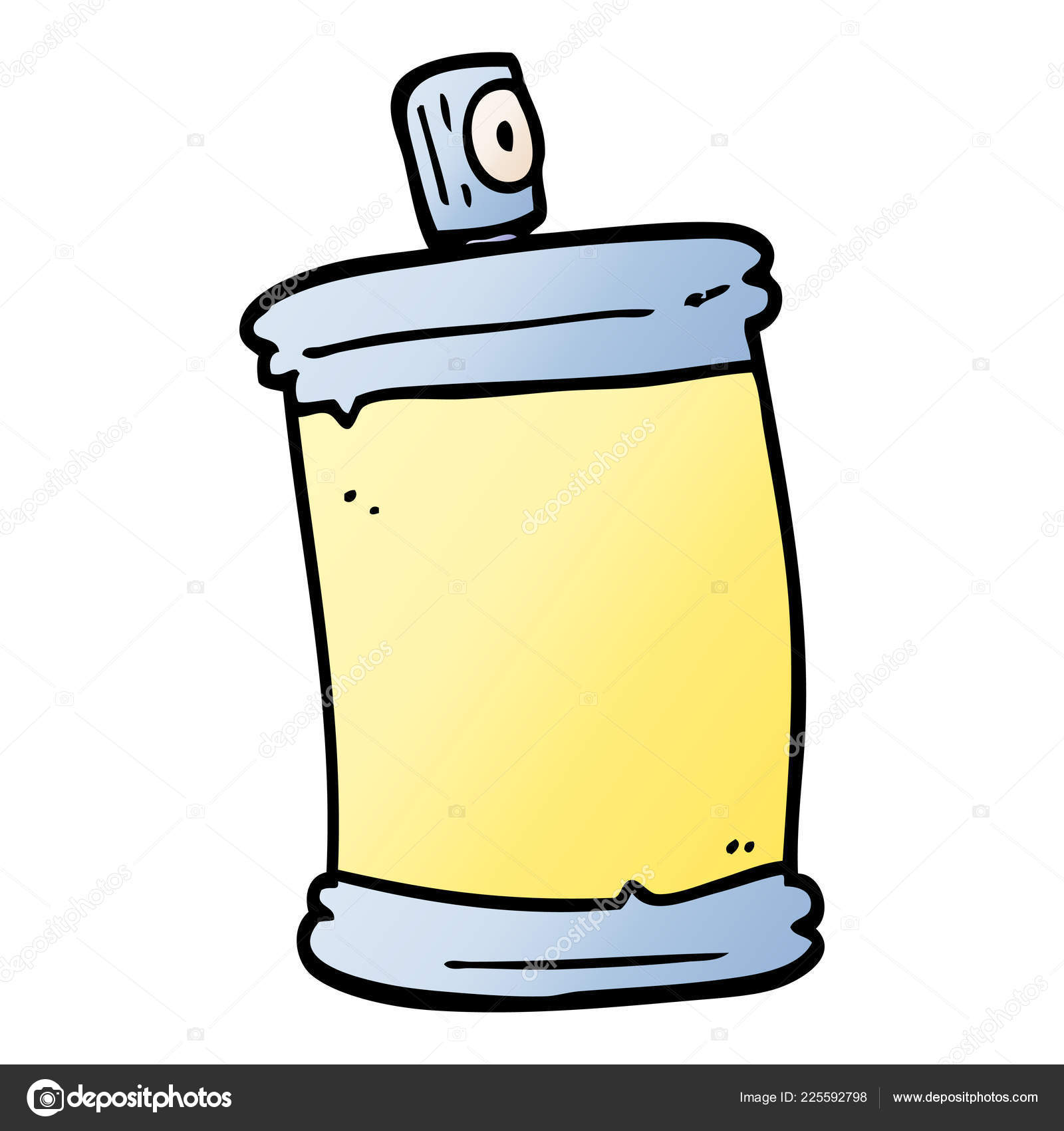 Vector Gradient Illustration Cartoon Spray Can Stock Vector by ...