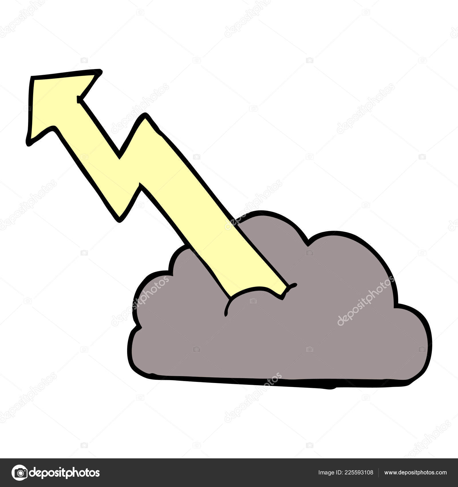 Cartoon Doodle Rising Arrow Stock Vector by ©lineartestpilot 225593108