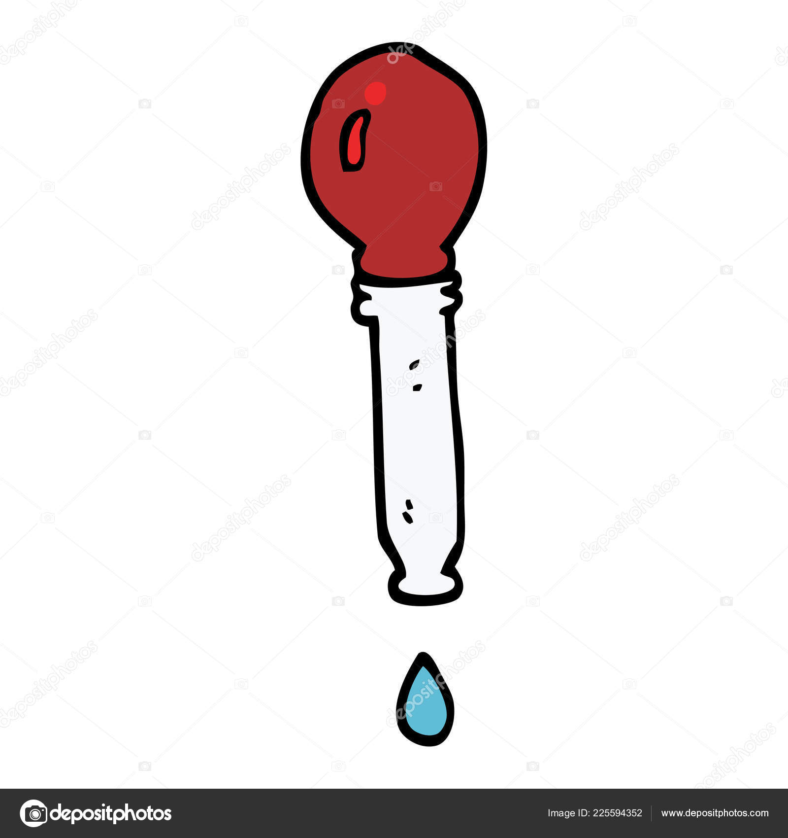 Cartoon Doodle Pipette Vector Design Stock Vector Image by ...