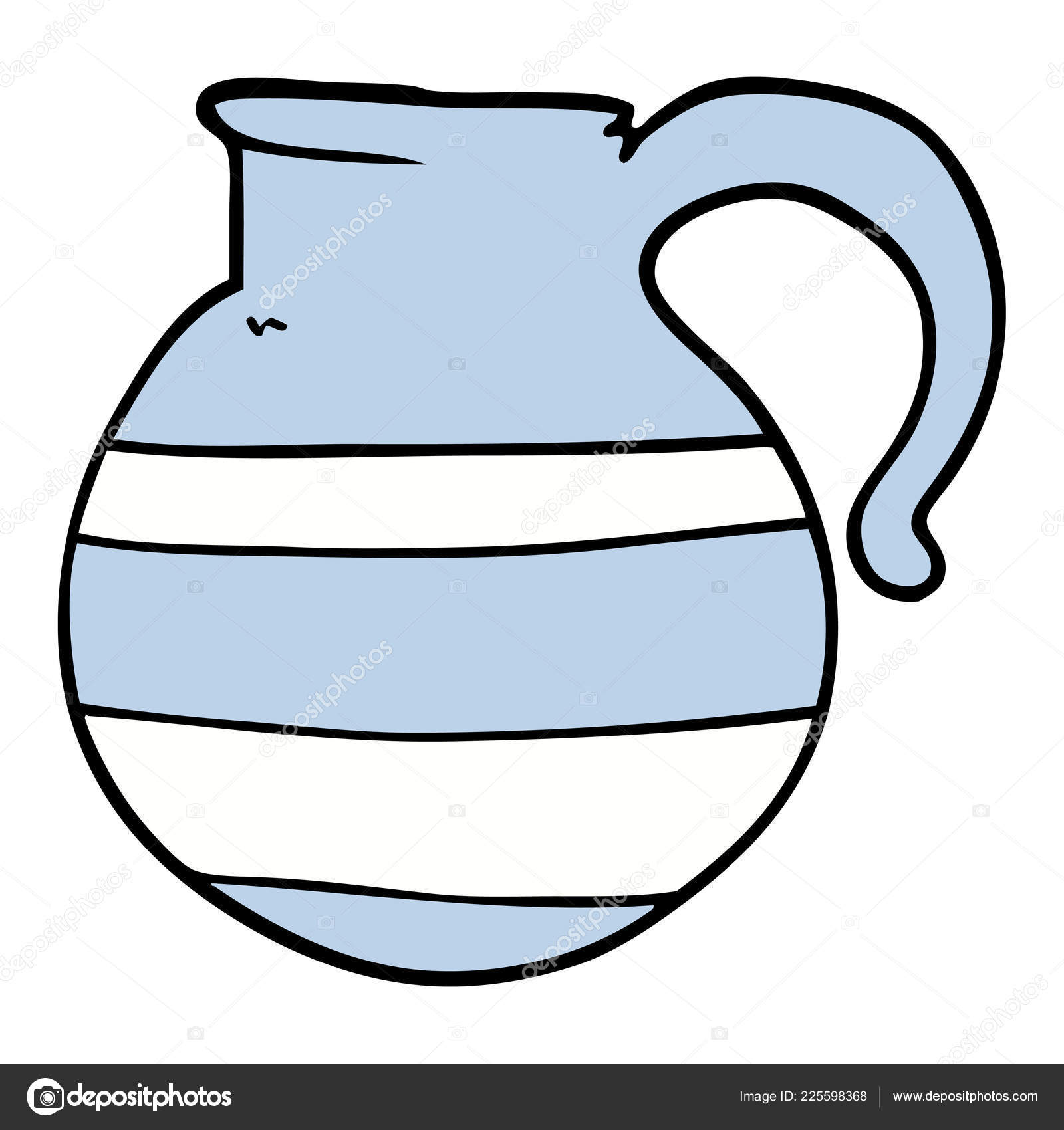 Cartoon Doodle Jug Stock Vector by ©lineartestpilot 225598368