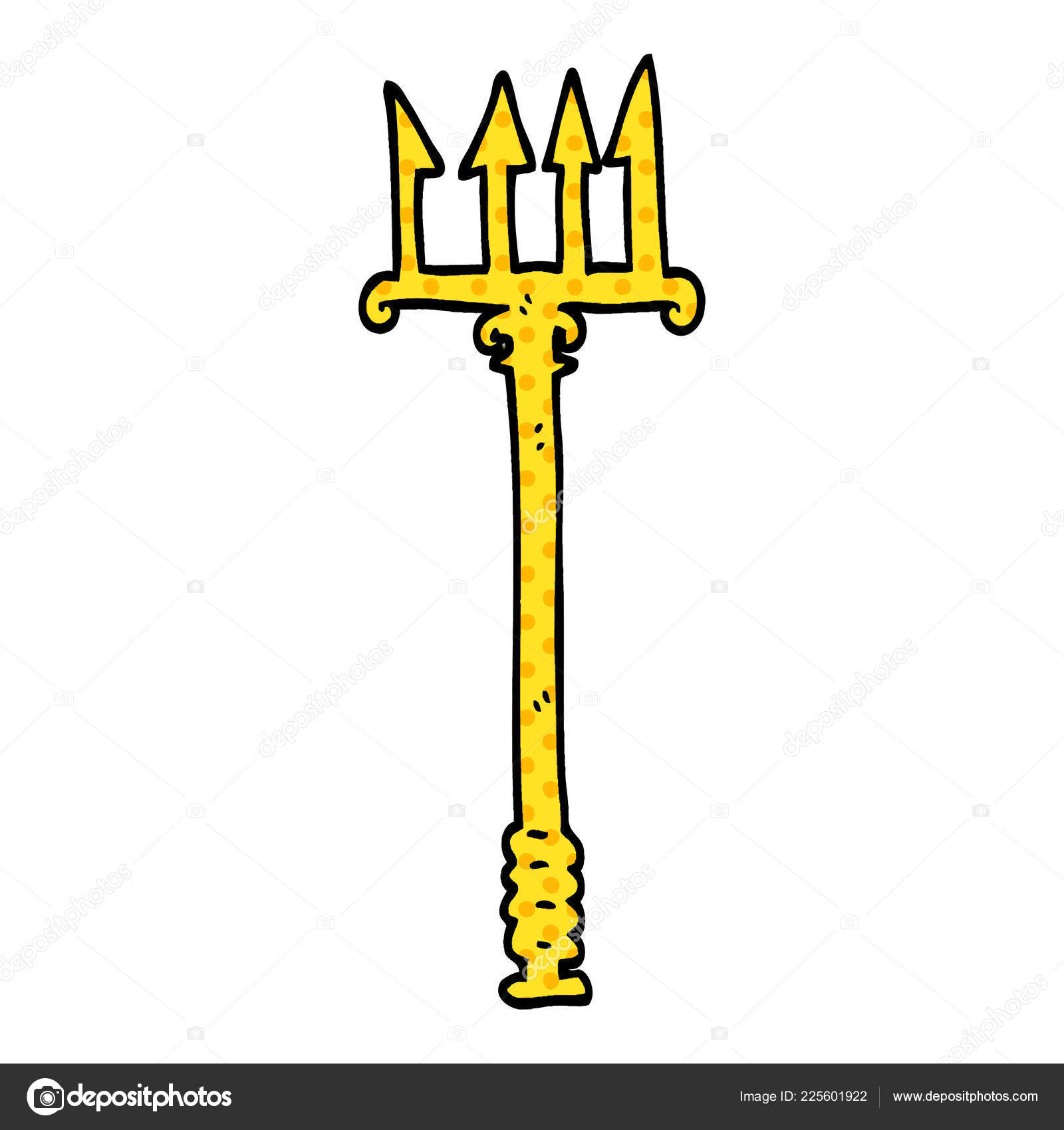 Cartoon Doodle Pitchfork Vector Design Stock Vector by ©lineartestpilot ...