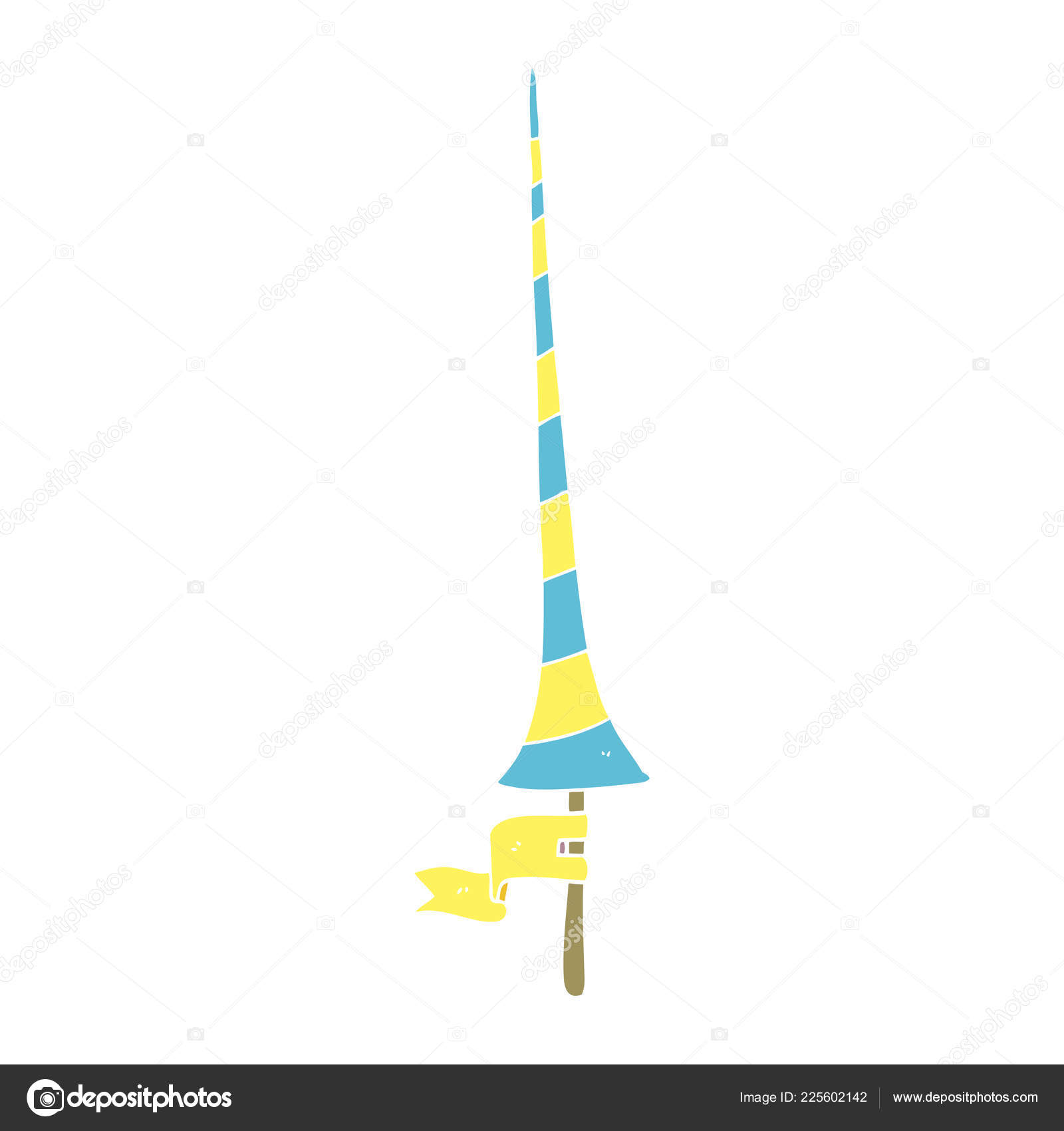 Cartoon Doodle Medieval Lance Stock Vector by ©lineartestpilot 225602142
