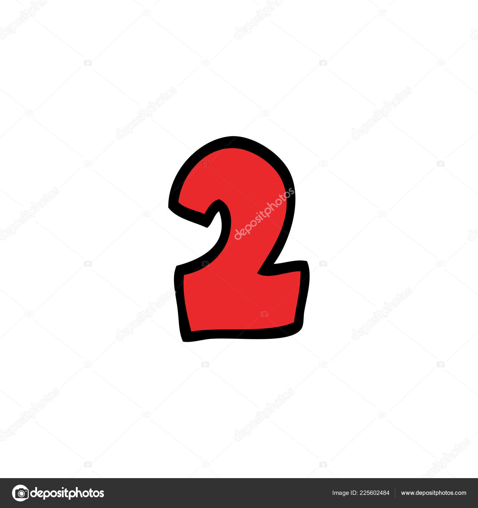 Cartoon Doodle Number Stock Illustration by ©lineartestpilot #225602484