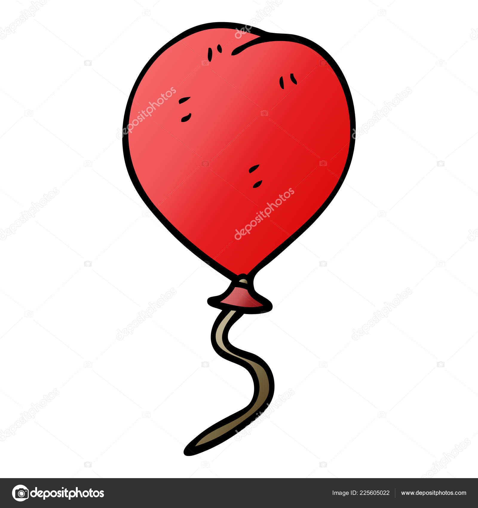 Cartoon Doodle Balloon Vector Stock Vector by ©lineartestpilot 225605022