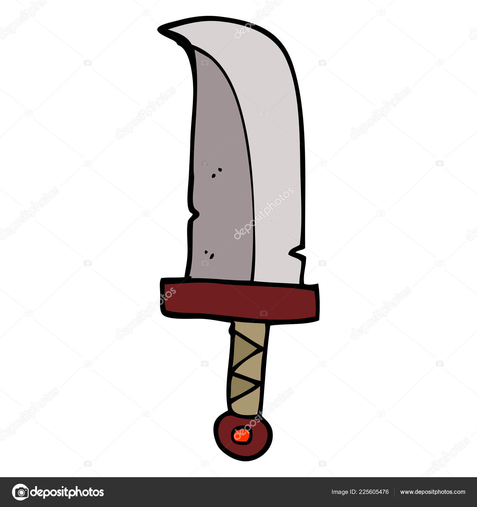 Cartoon Doodle Dagger Vector Illustration Stock Vector Image by ...