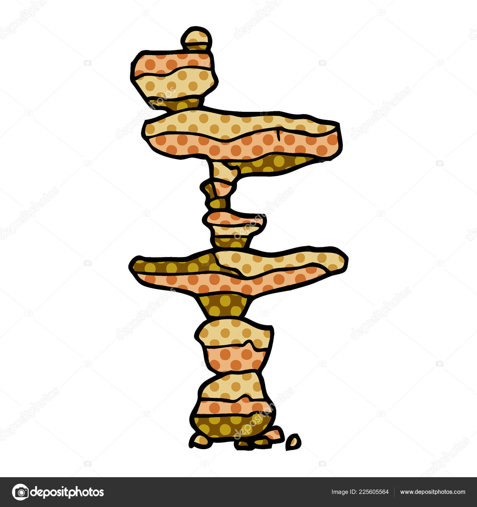 Cartoon Doodle Stacked Stones Stock Vector by ©lineartestpilot 225605564