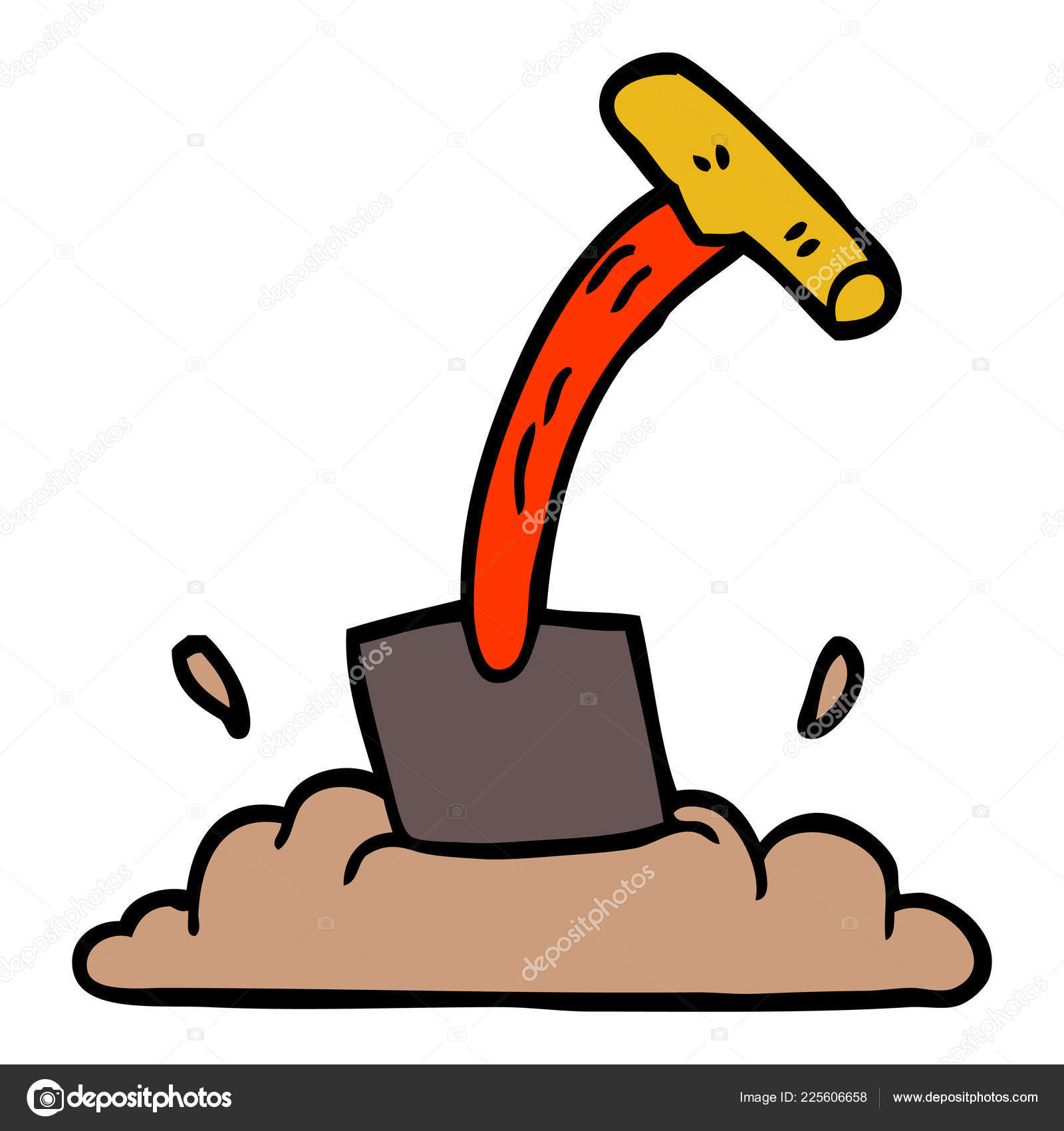 Cartoon Doodle Spade Vector Illustration Stock Vector by ...