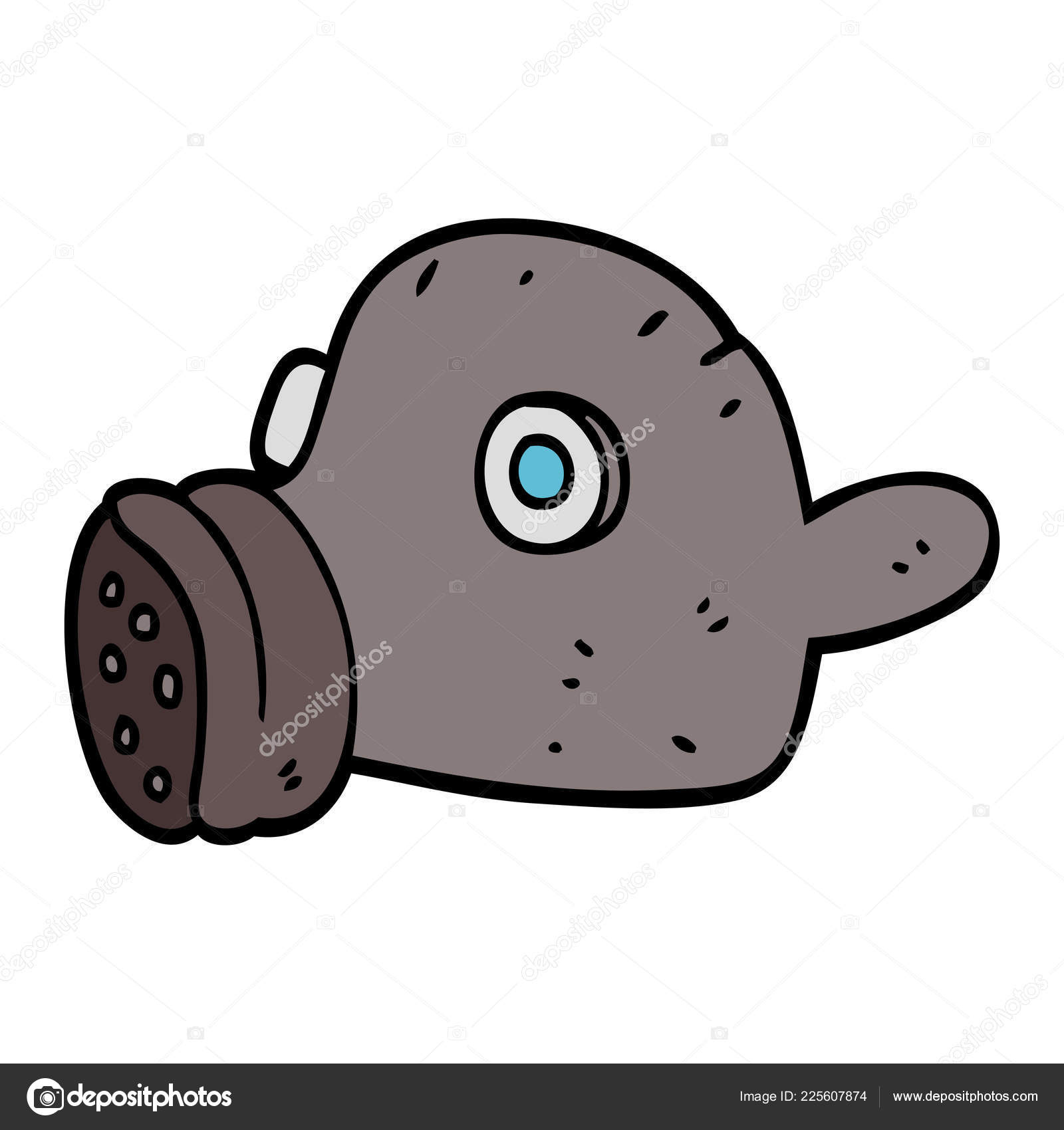 Cartoon Doodle Gas Mask Stock Vector by ©lineartestpilot 225607874