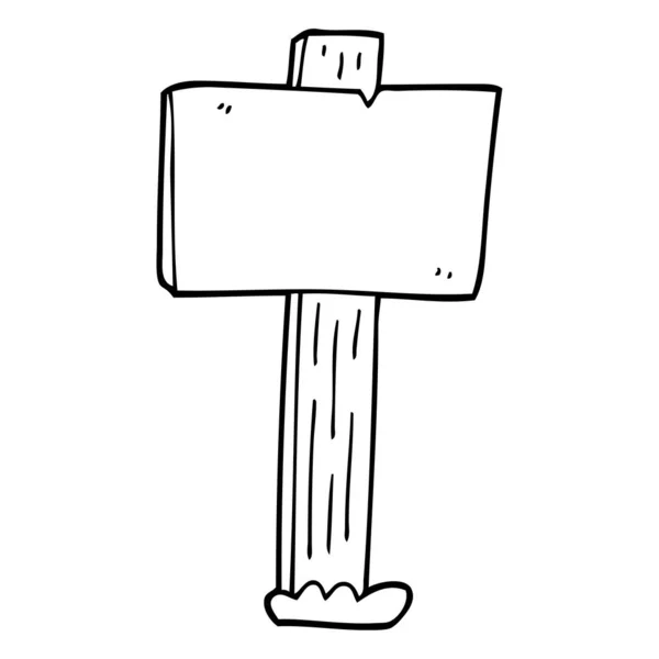 Line Drawing Cartoon Sign Post Stock Vector by ©lineartestpilot 225577086